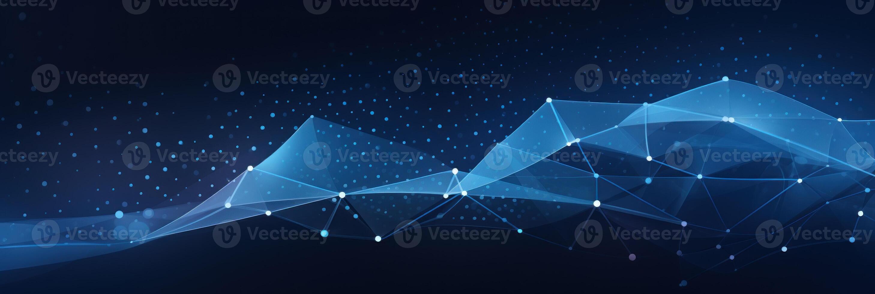 Blue Dotted Technology Background with Angular Lines AI Generated ...