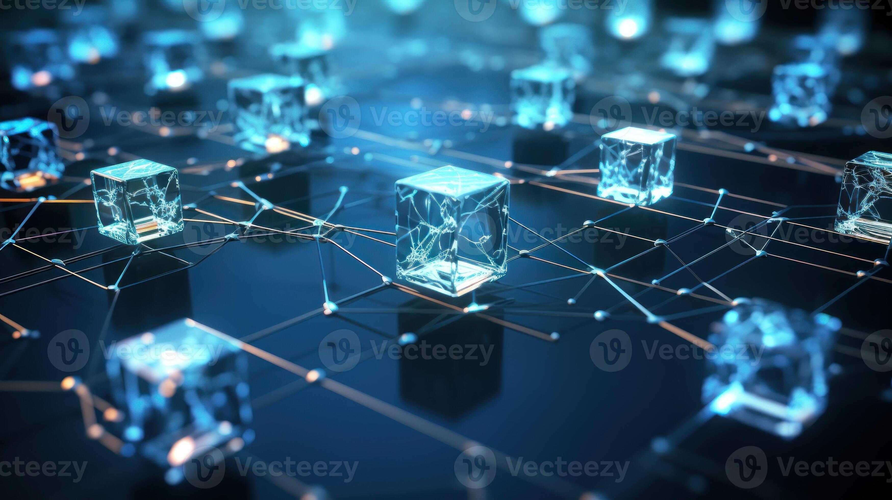 Digital Art of App Chains and Interconnected Blocks AI Generated ...