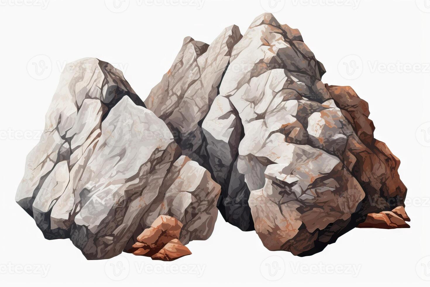 Minimalistic Animation of a Large Rock AI Generated 29996522 Stock ...