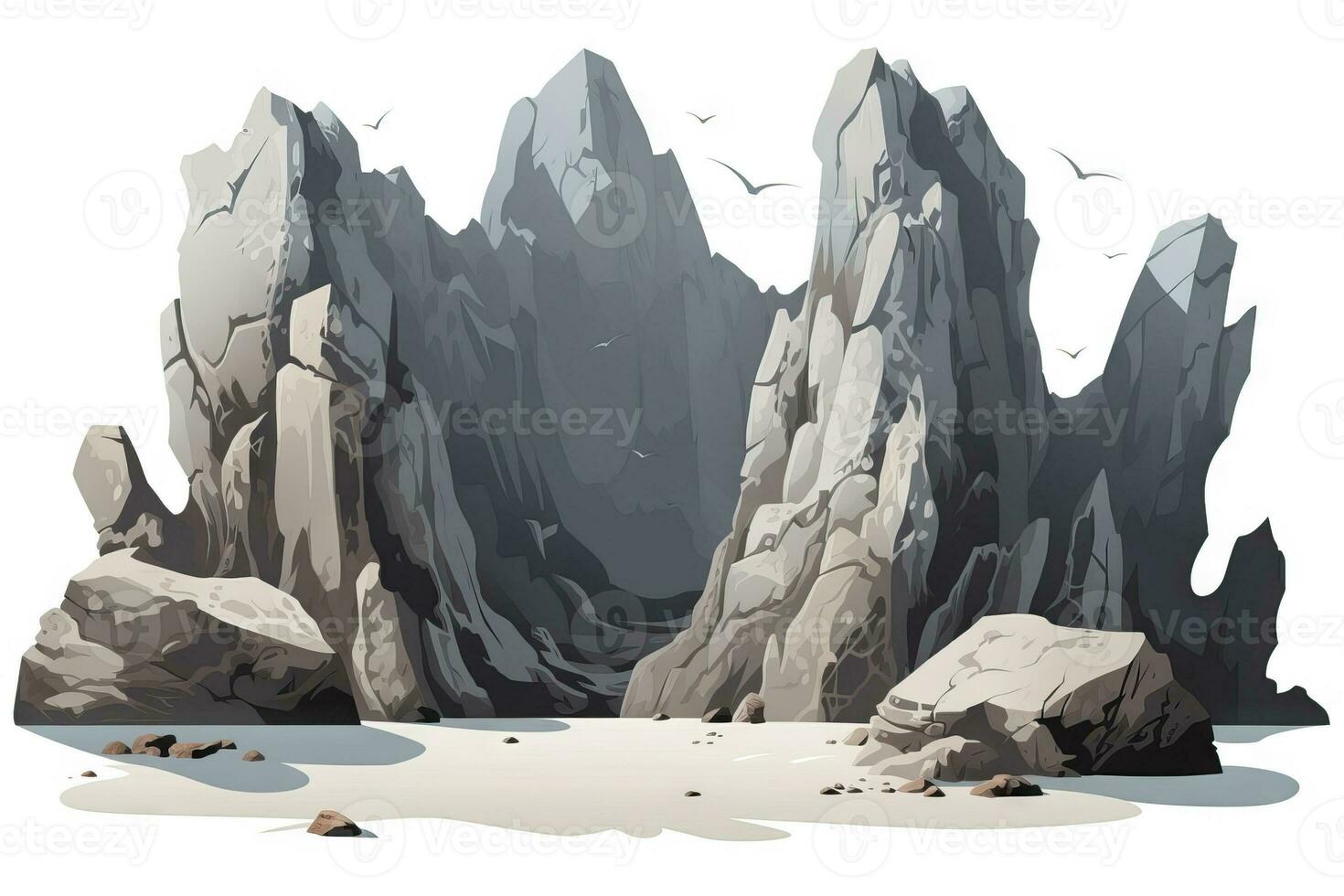 Minimalistic Animation of a Large Rock AI Generated 29996530 Stock ... Minimalistic Animation of a Large Rock AI Generated 29996530 Stock ...