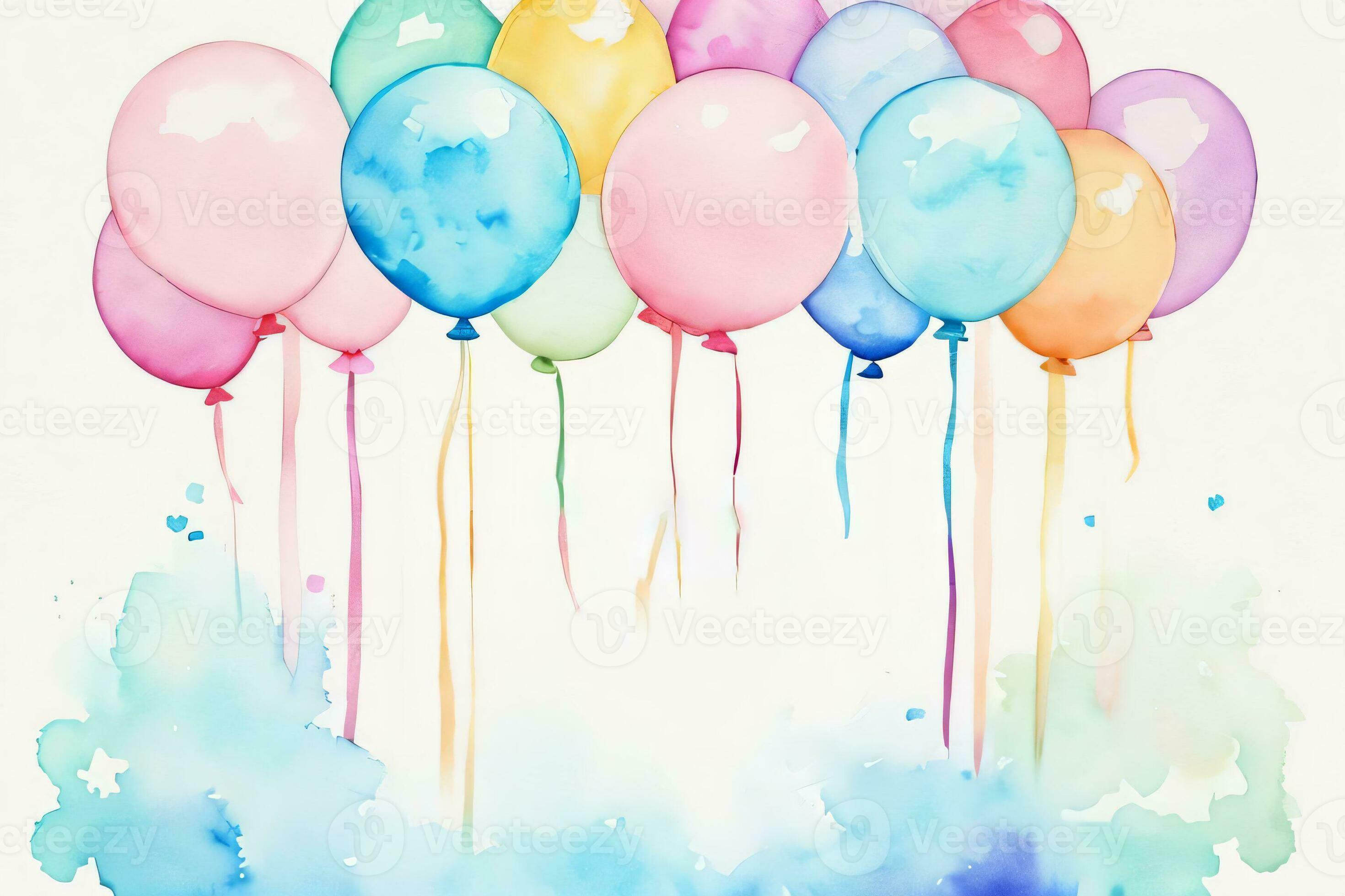Watercolor Birthday Background 30010203 Stock Photo at Vecteezy