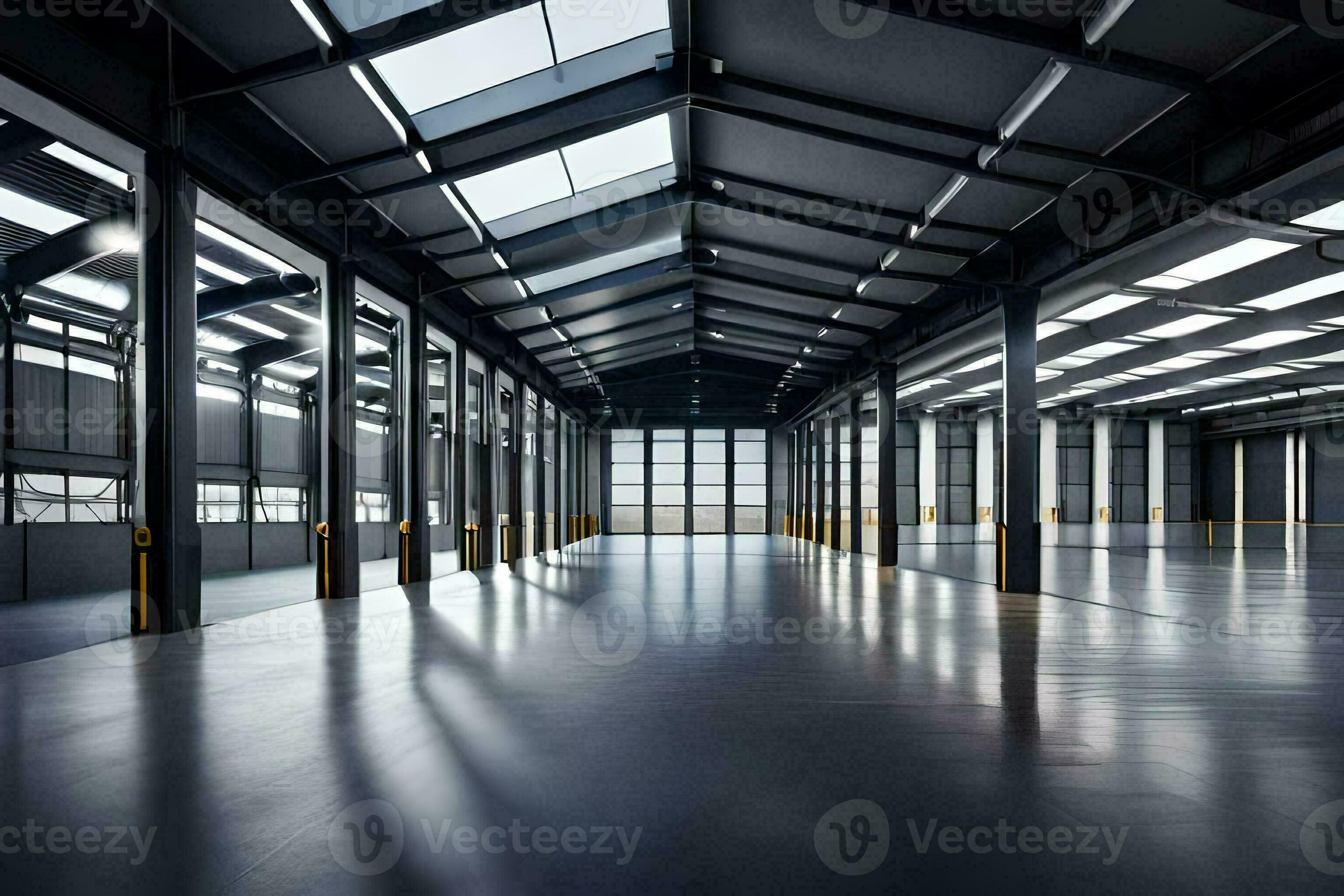 an empty warehouse with a large skylight. AI-Generated 30154365 Stock ... an empty warehouse with a large skylight. AI-Generated 30154365 Stock ...