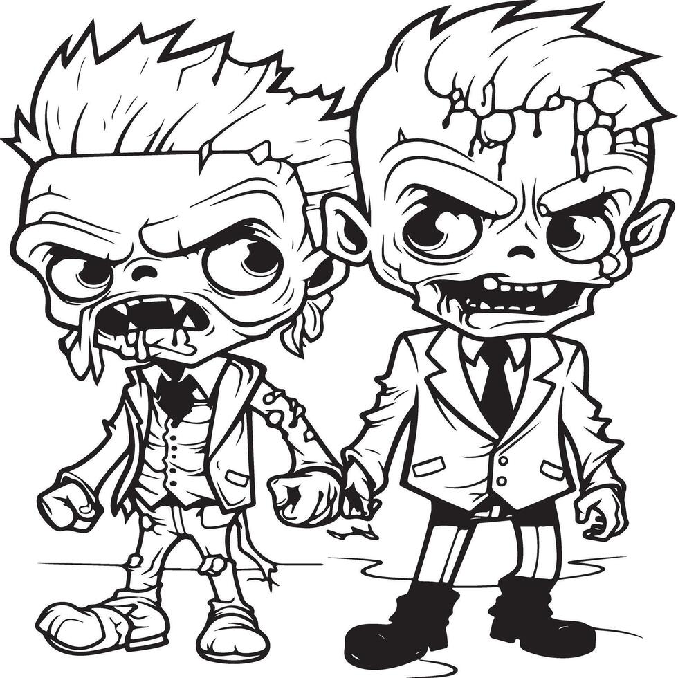 Zombie Coloring Pages For Kids