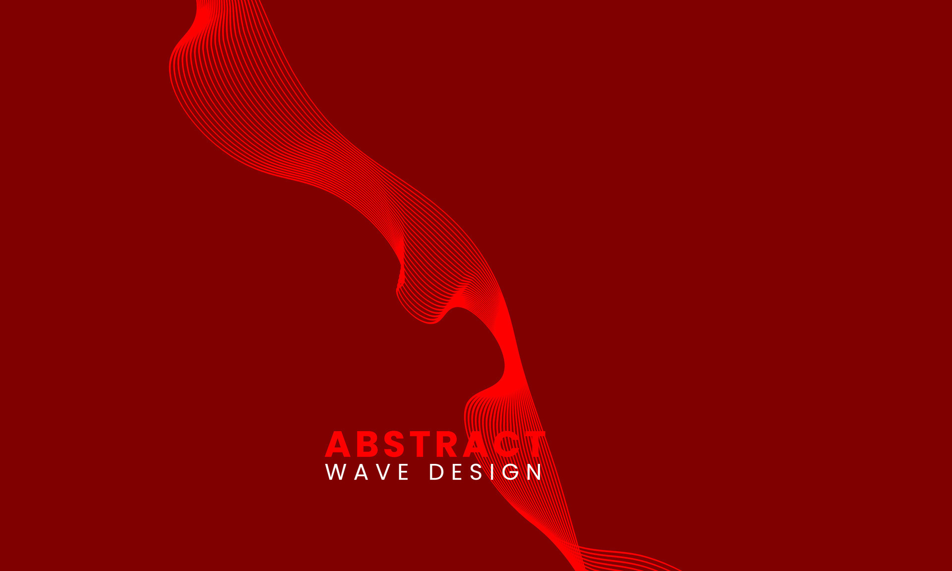 Abstract Curve Line Background On Red Colors Isolated Vector