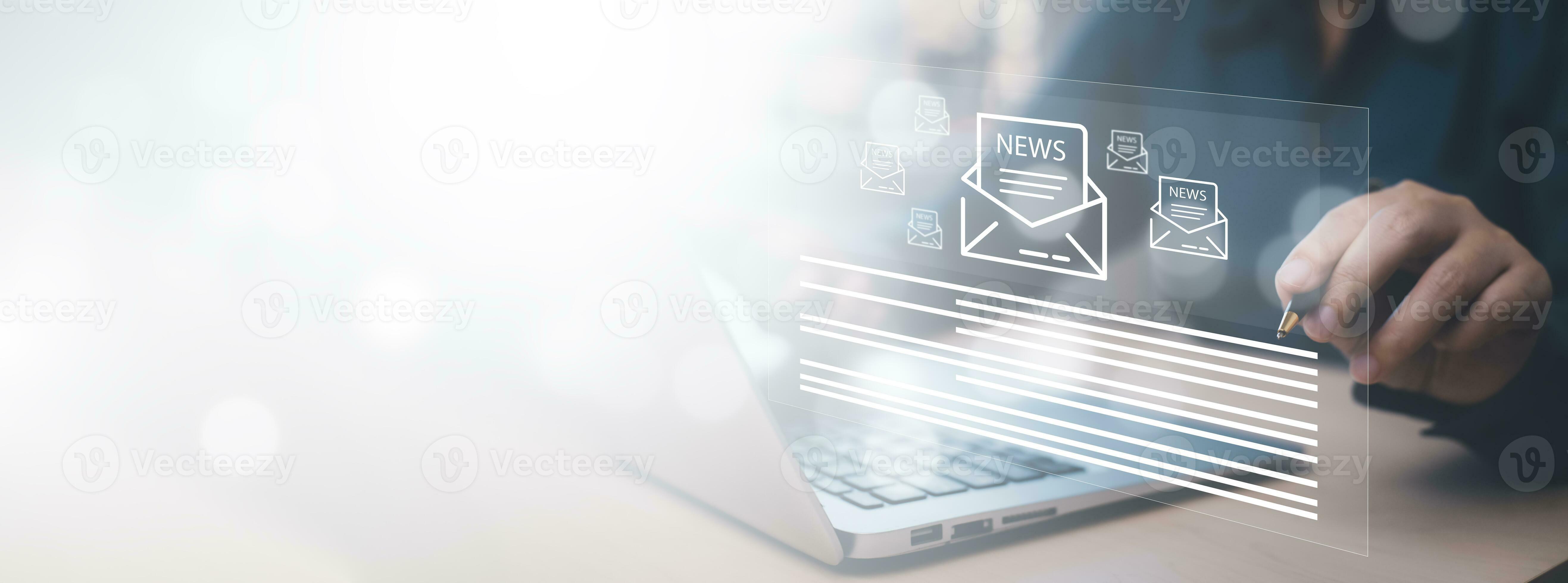 Business people working on laptop with virtual screen. Online ...