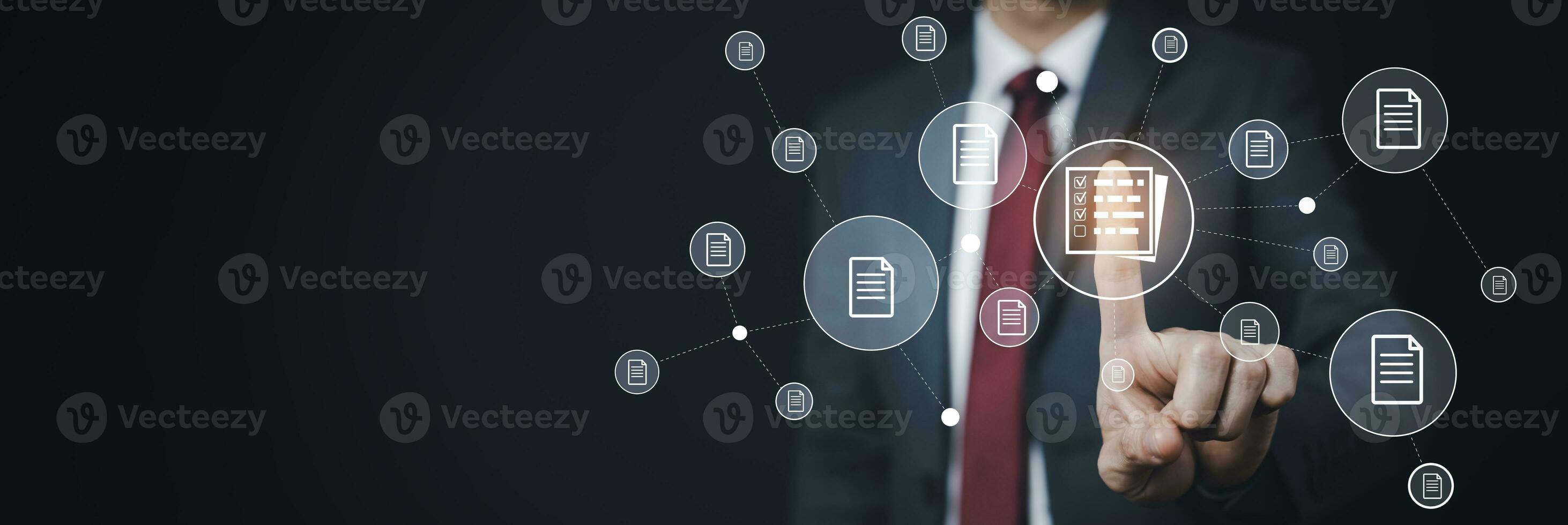 Document Management Data System Business Internet Technology Concept, Process automation to ...