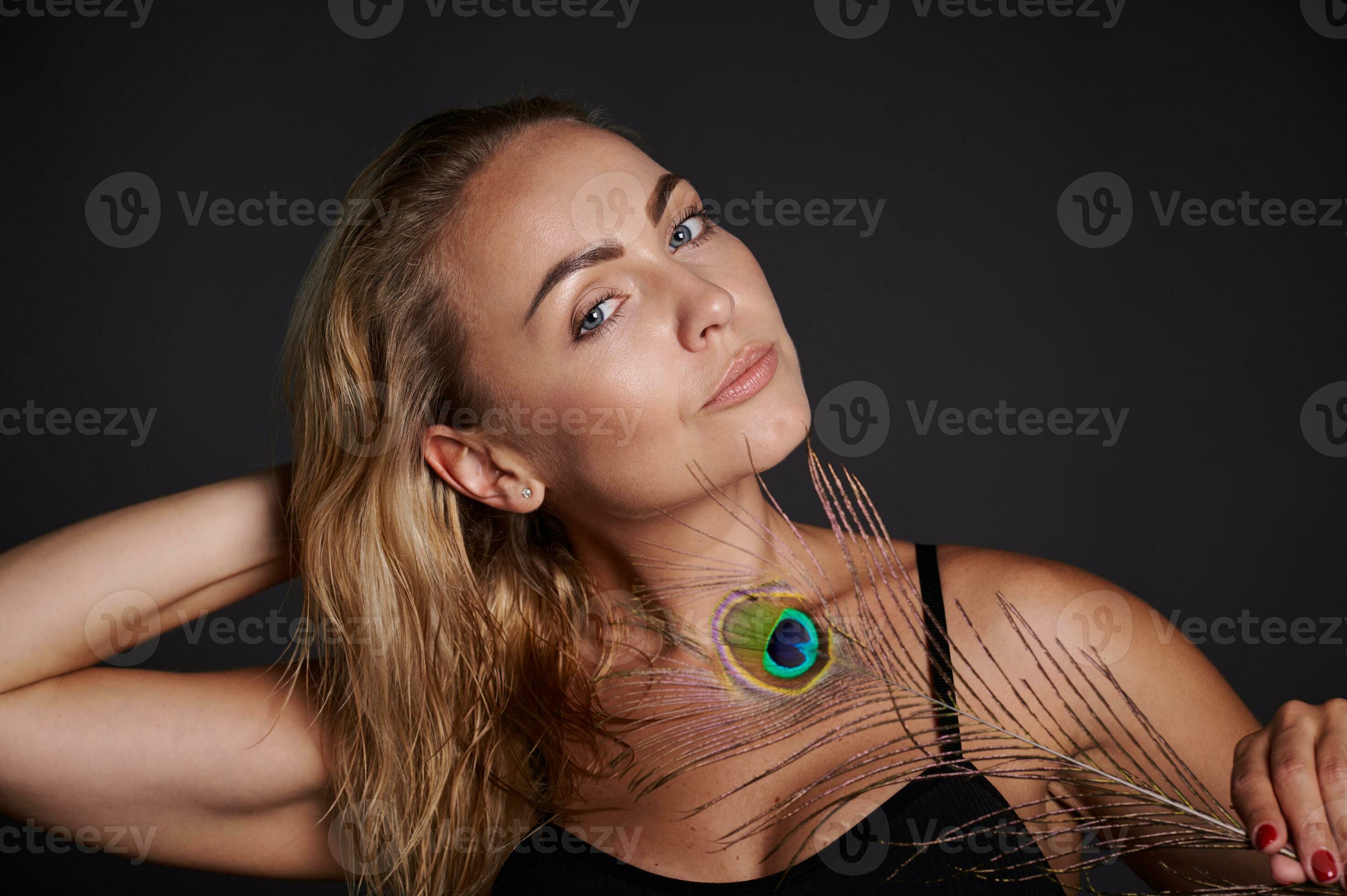 Attractive Middle Aged Blonde Woman With Healthy Fresh Clean Tanned