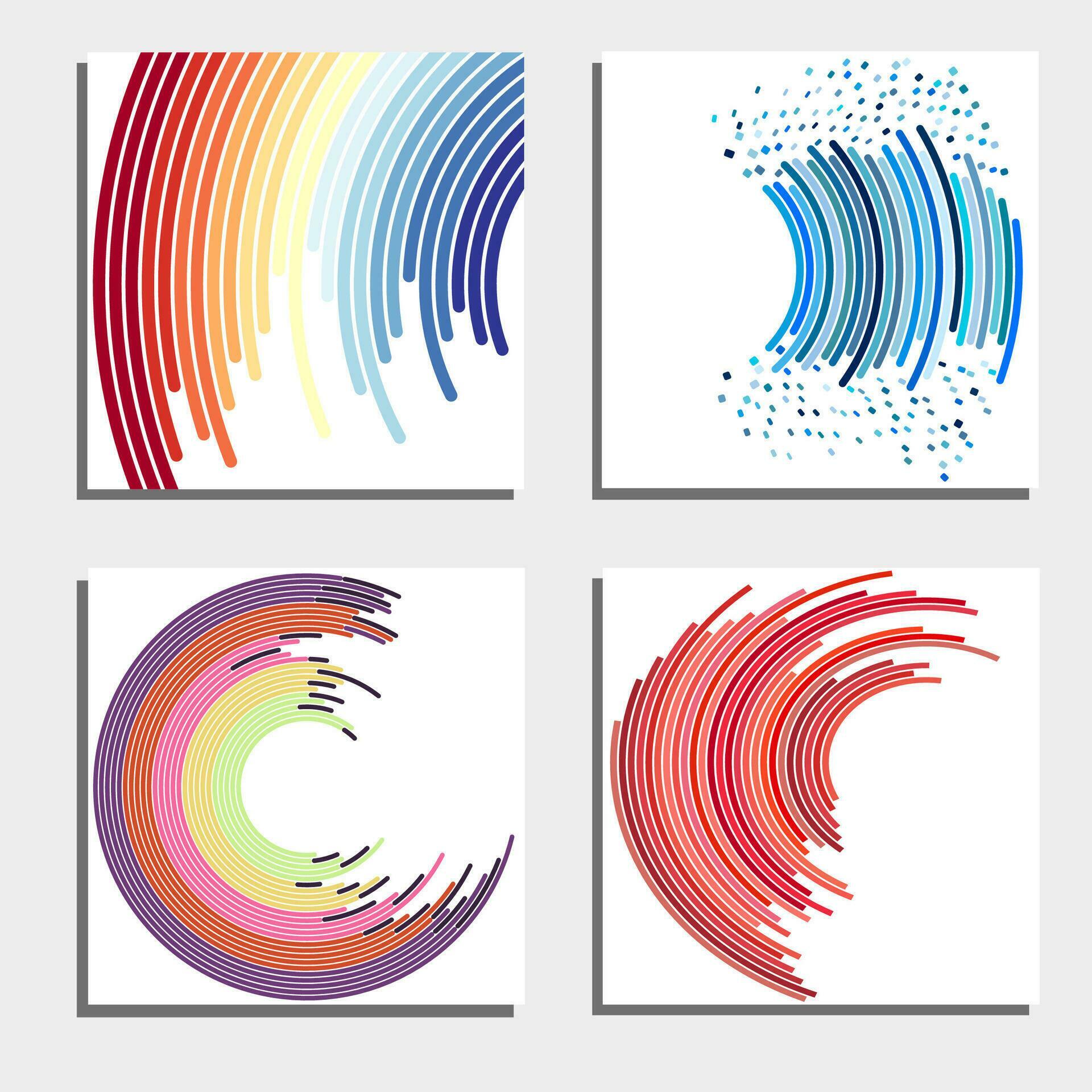 Set of four beautiful abstract backgrounds. Vector illustration ...