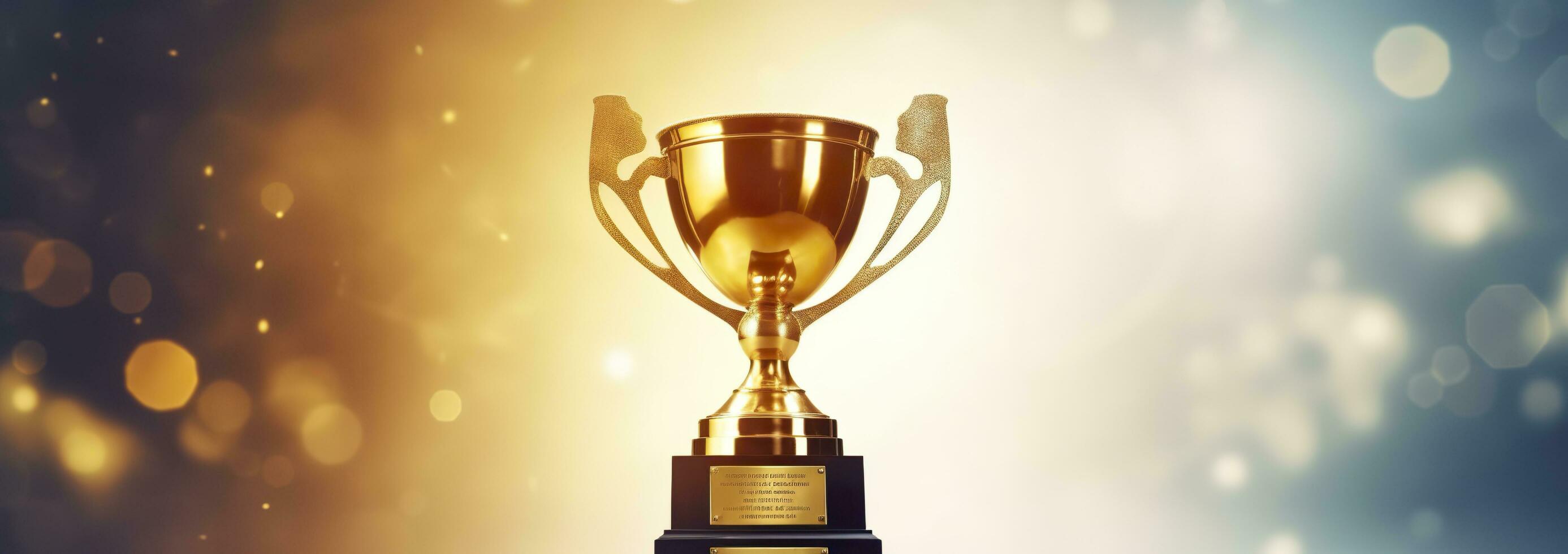 Champion golden trophy for winner background. Success and achievement ...