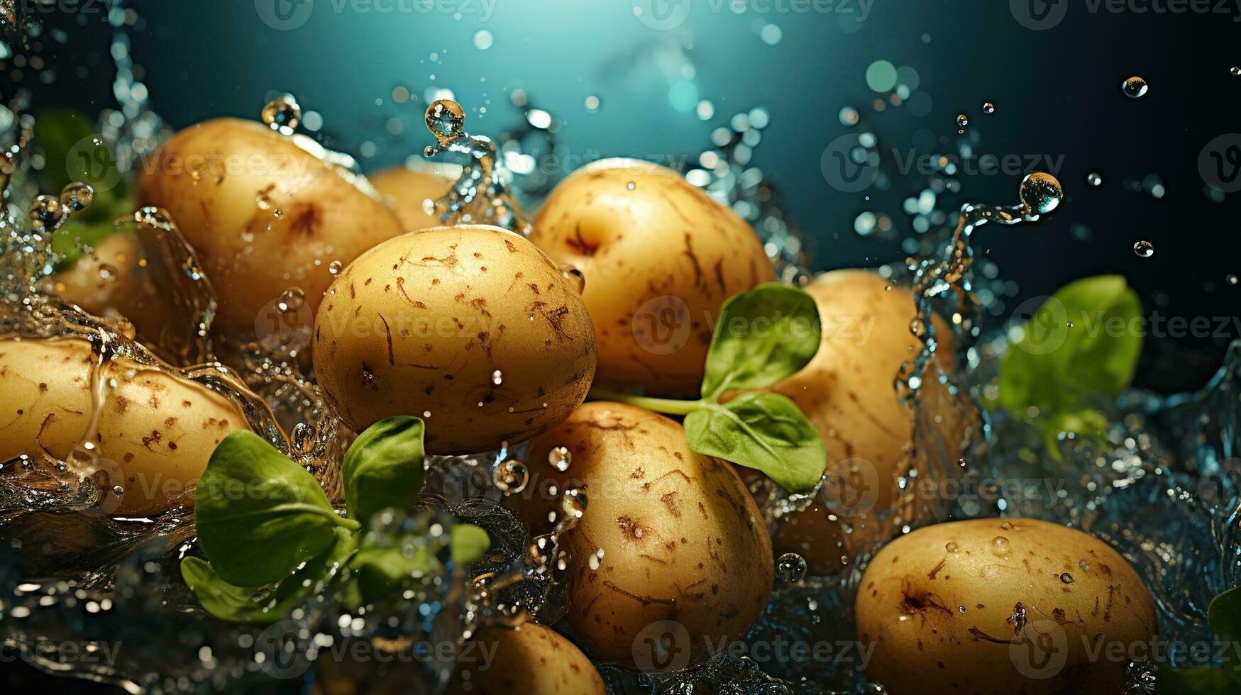 Rustic Farm To Table Aesthetic Top Down View Seamless Background Of Freshly Harvested Potatoes