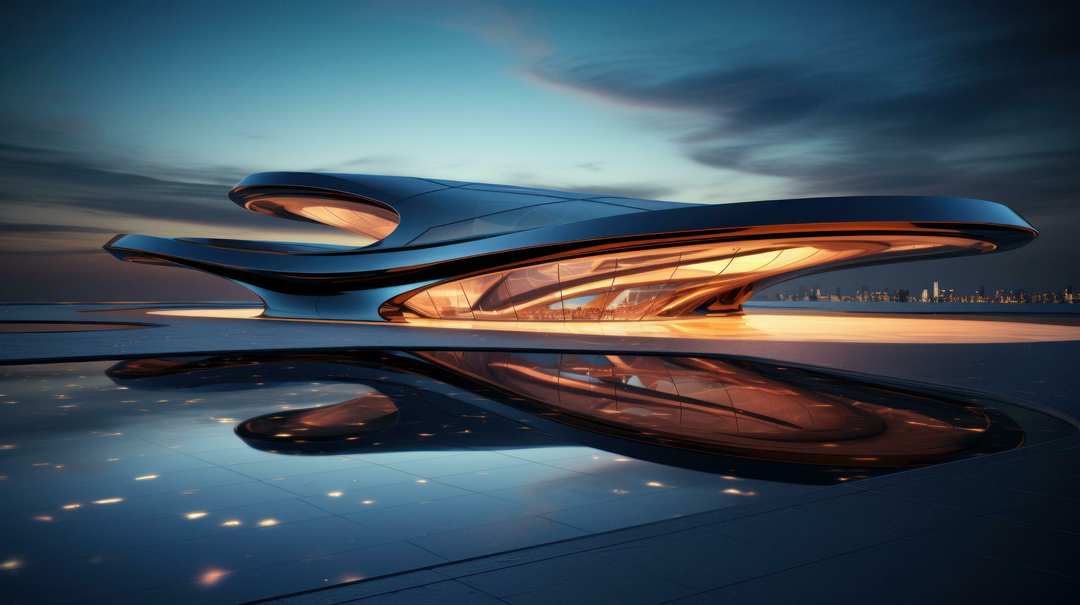 Visualizing Futuristic Architecture with an Abstract 3D Render Check out this 3D render of a ...