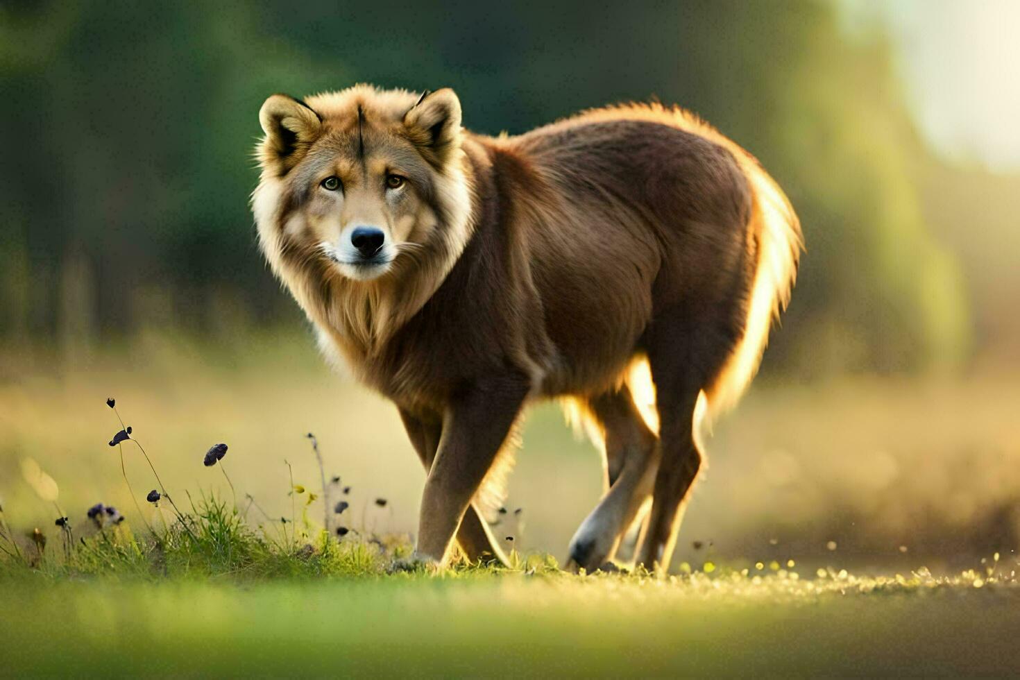 Golden Brown Wolf