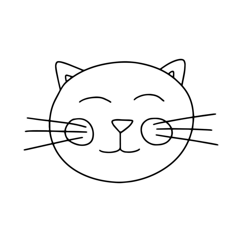 Cute cat face vector illustration 30274612 Vector Art at Vecteezy
