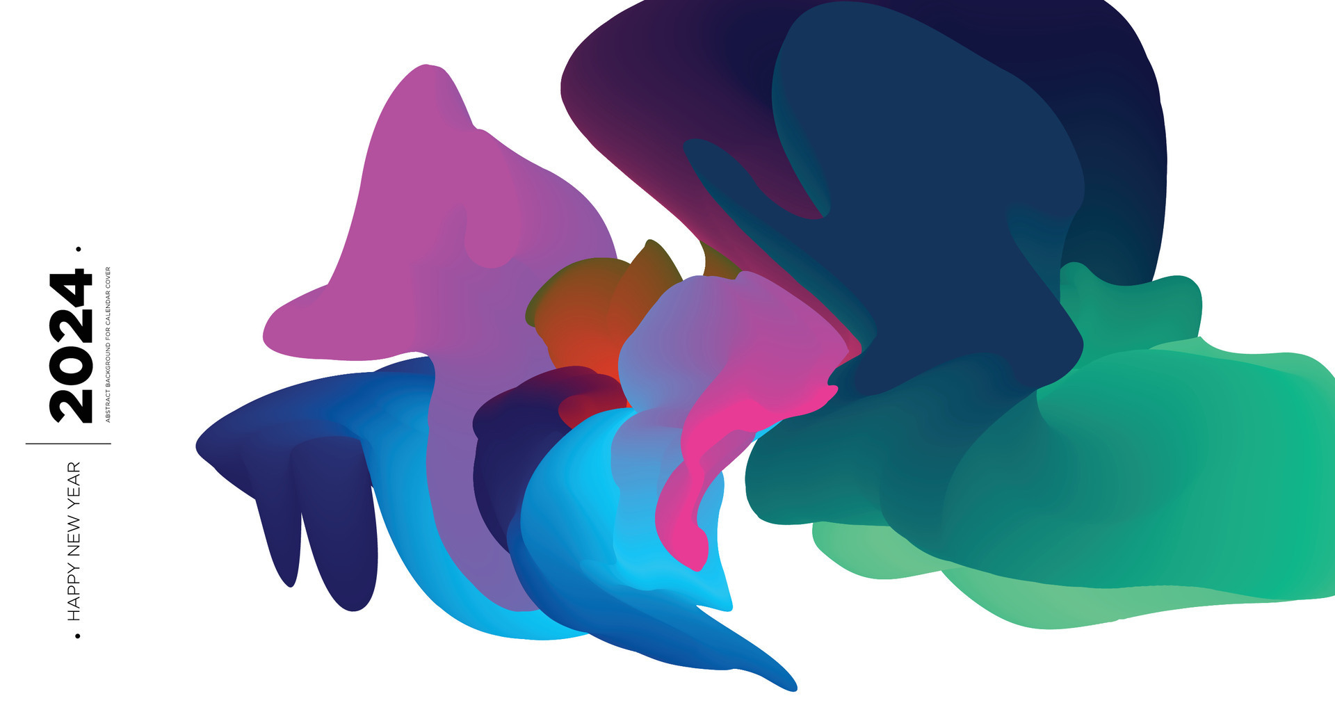 Vector colorful abstract fluid background for calendar cover template ...