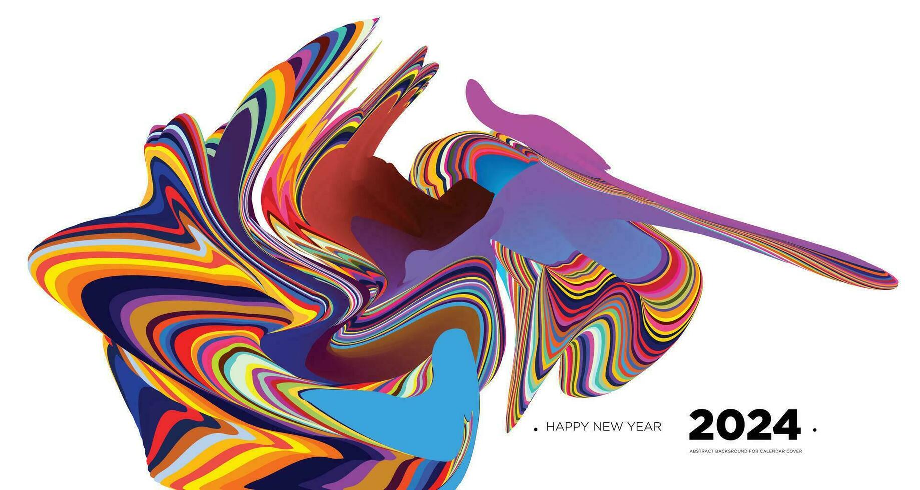 Vector colorful abstract fluid background for calendar cover template ...