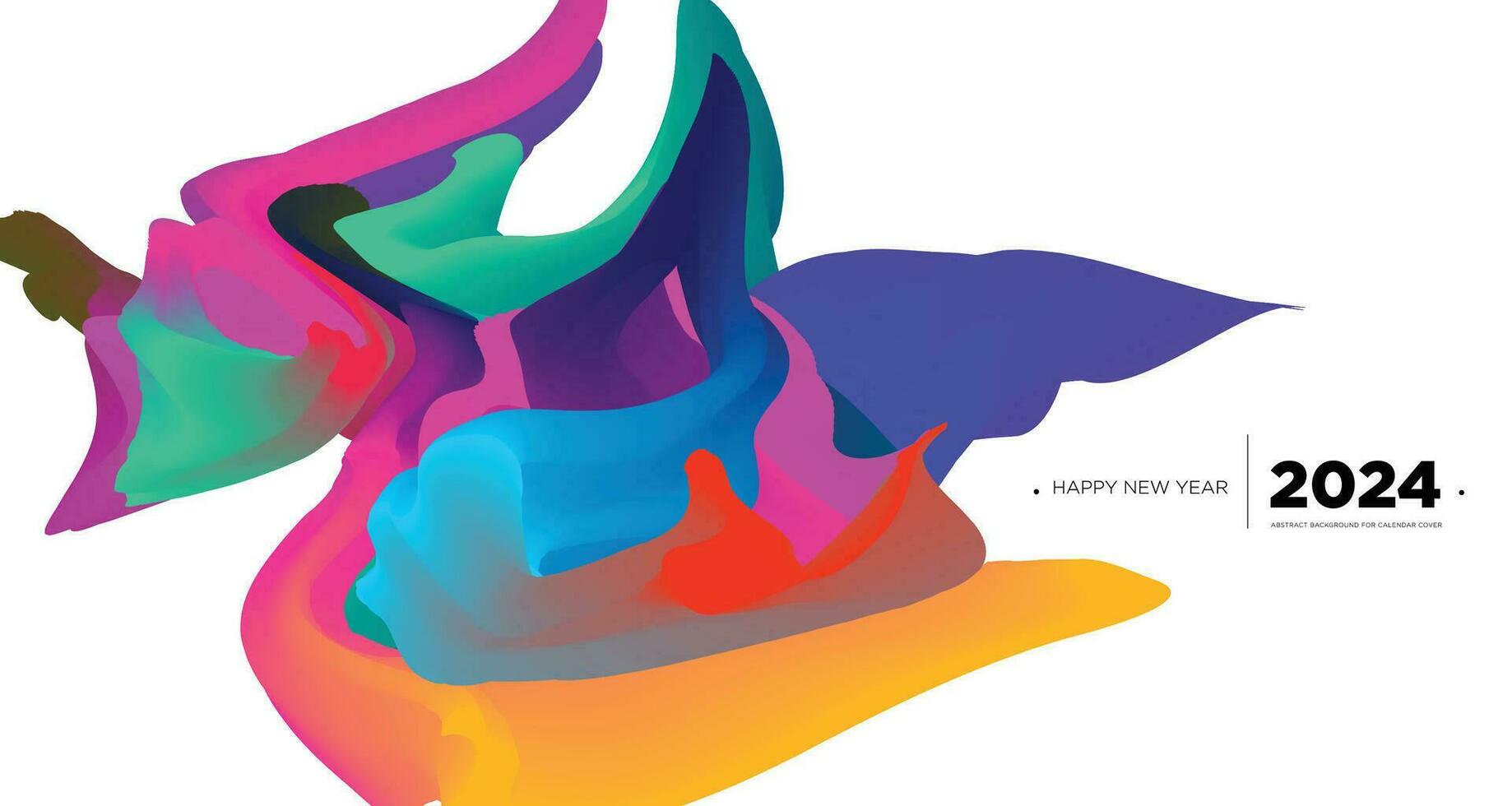 Vector colorful abstract fluid background for calendar cover template ...