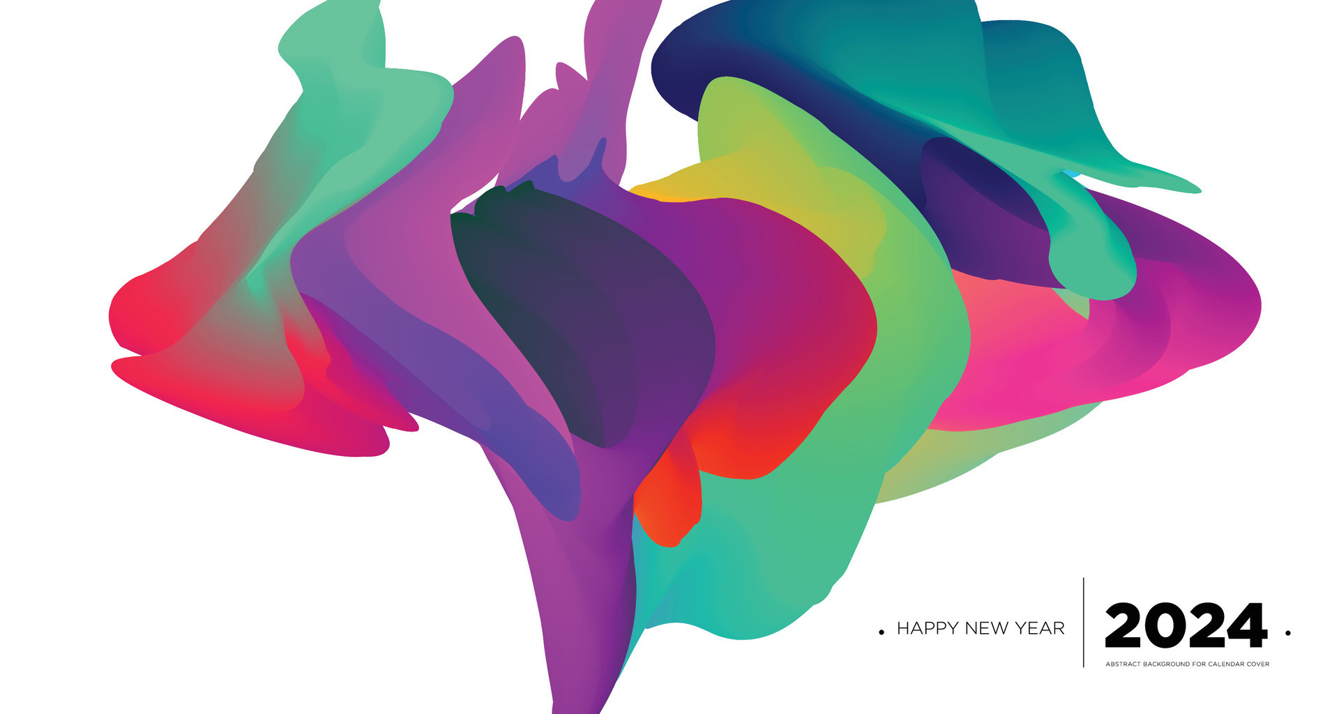 Vector colorful abstract fluid background for calendar cover template ...