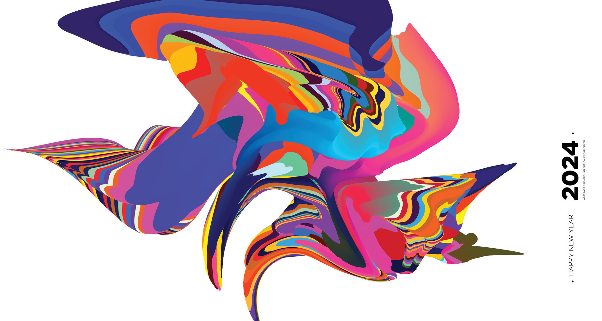 Vector colorful abstract fluid background for calendar cover template ...