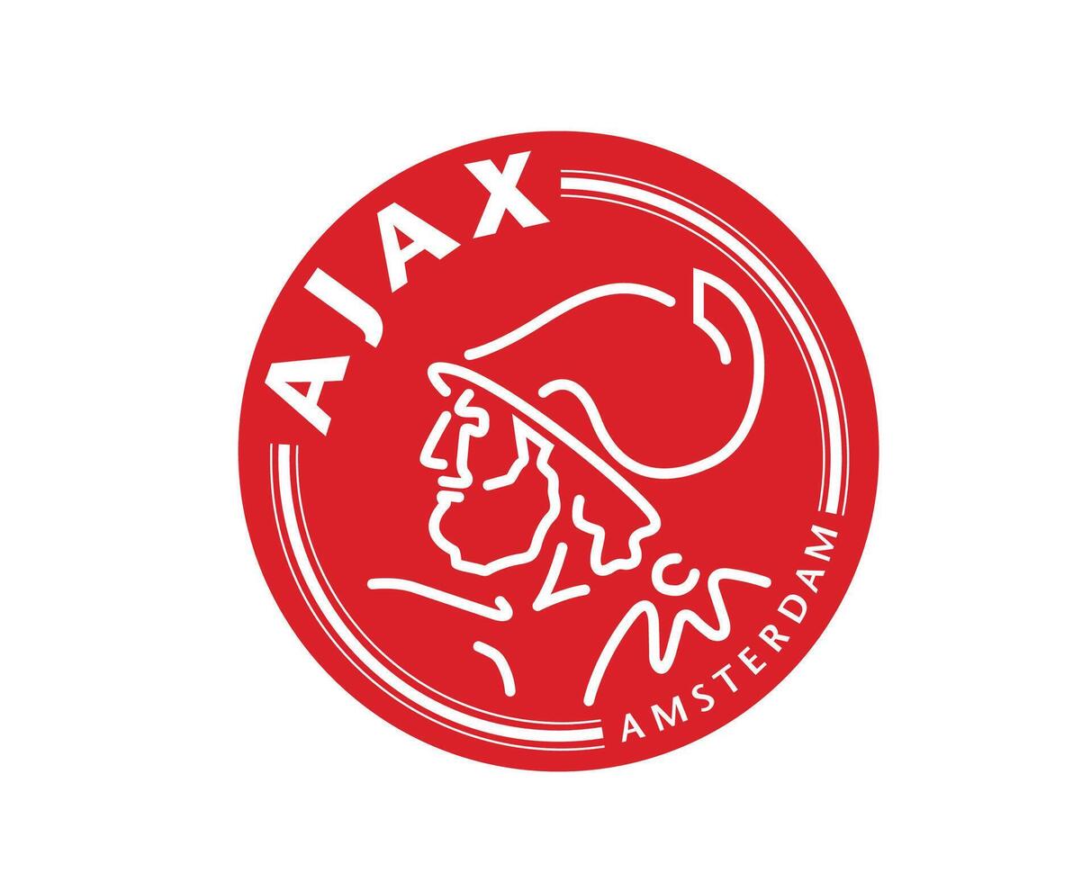 Ajax Amsterdam Club Symbol Logo Netherlands Eredivisie League Football Abstract Design Vector ...