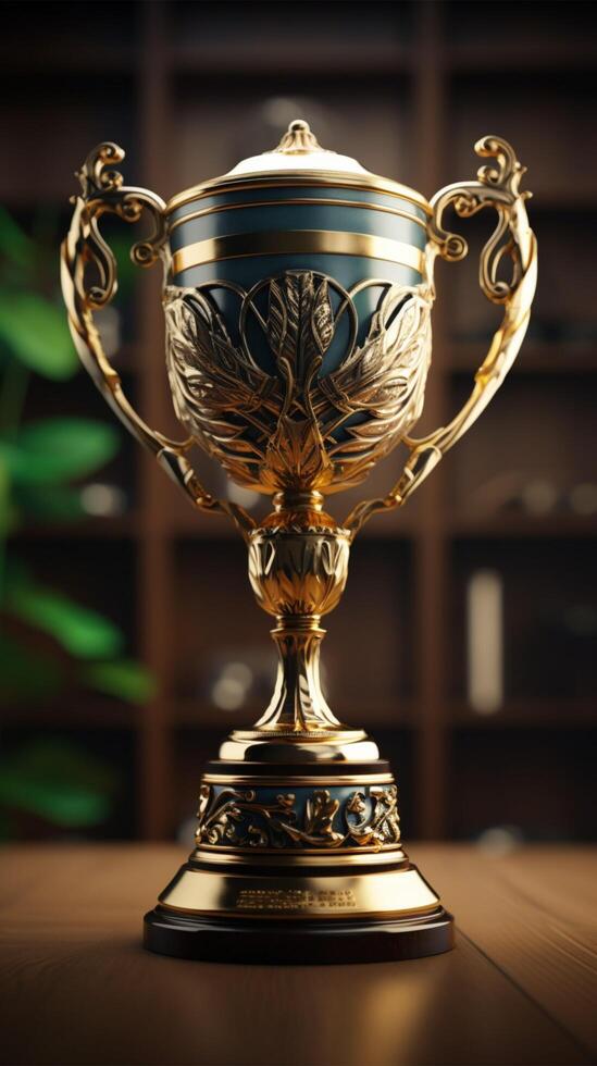 Symbolic champion's trophy, epitomizing success and the pursuit of ...