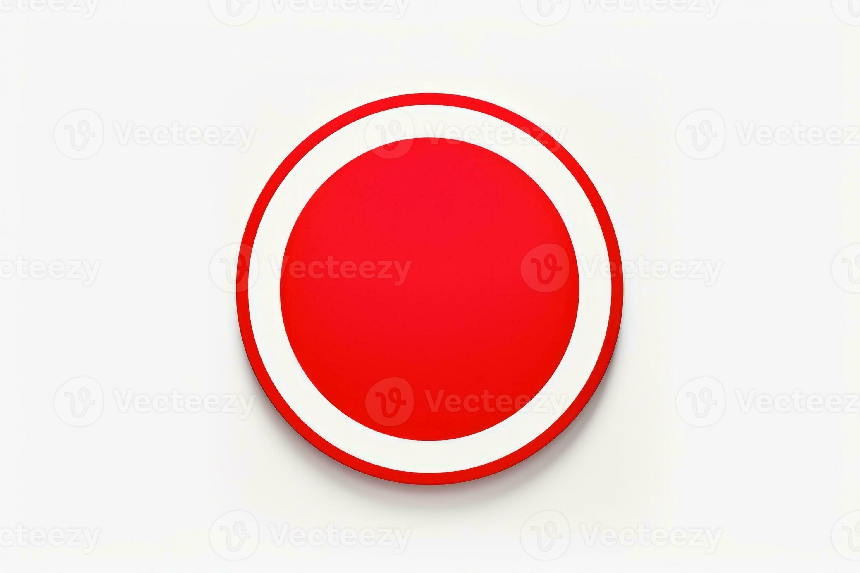 a simple red and white circle on a white background 30325108 Stock Photo at Vecteezy