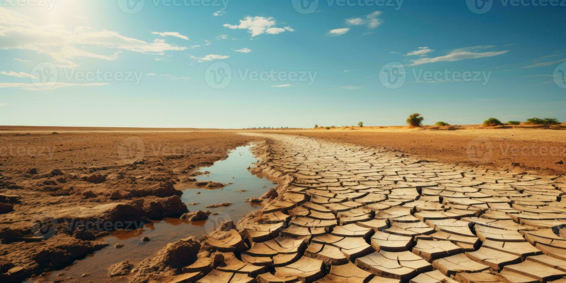 Drought Water And Ecology Problem Water Scarcity Generative Ai