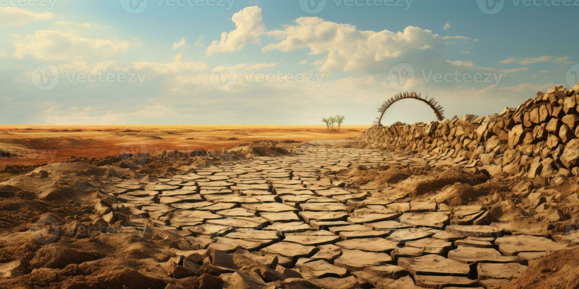 Drought Water And Ecology Problem Water Scarcity Generative Ai