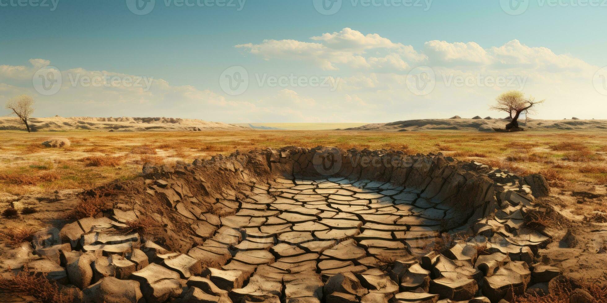 Drought Water And Ecology Problem Water Scarcity Generative Ai
