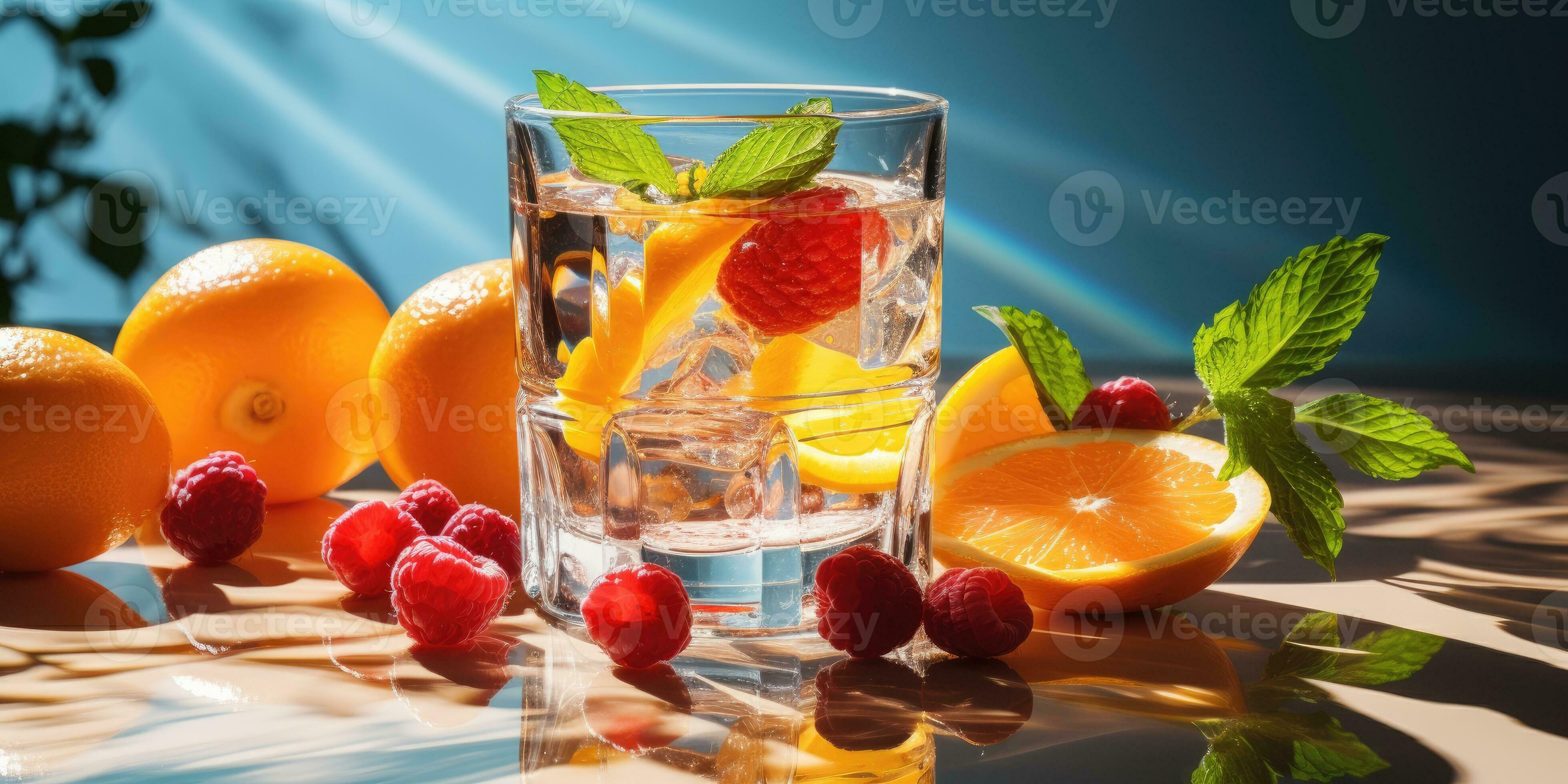 fresh fruit lemonade Delicious fruits, proper nutrition. Generative AI 30328552 Stock Photo at ...