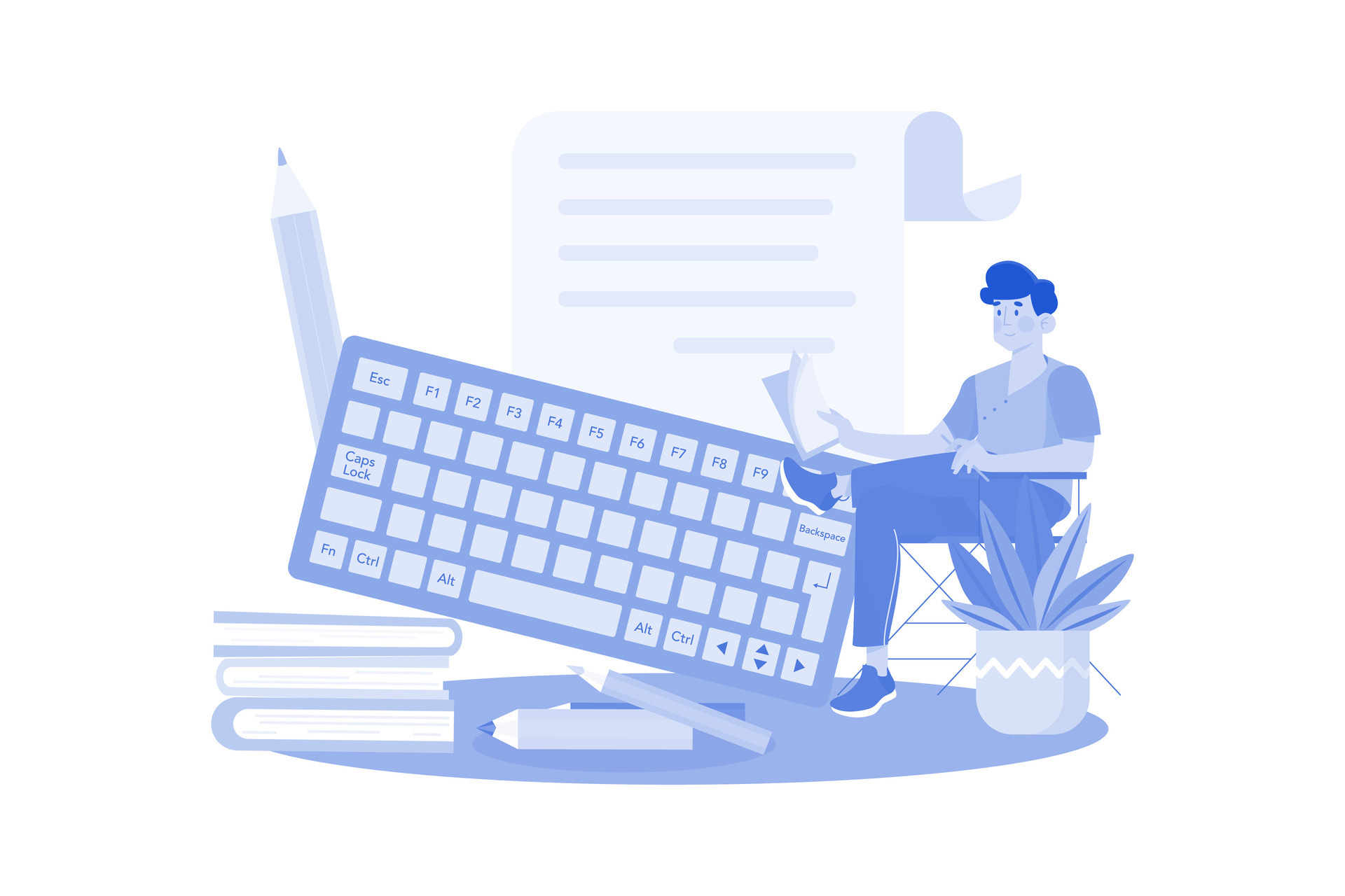 Copywriter creating SEO-optimized copy. 30333998 Vector Art at Vecteezy Copywriter creating SEO-optimized copy. 30333998 Vector Art at Vecteezy