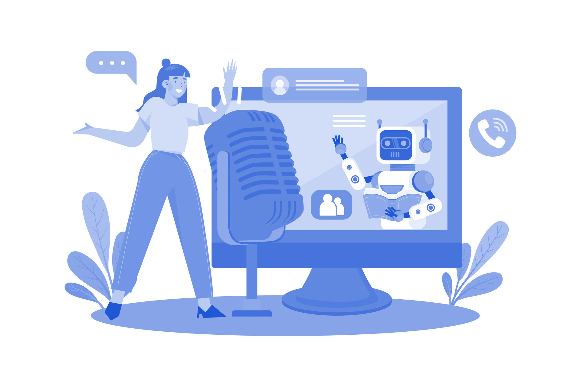 Ai Driven Speech Recognition Enables Voice Commands 30334210 Vector Art At Vecteezy