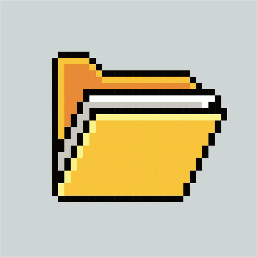 Pixel art illustration Folder Icon. Pixelated Folder. Folder office ...