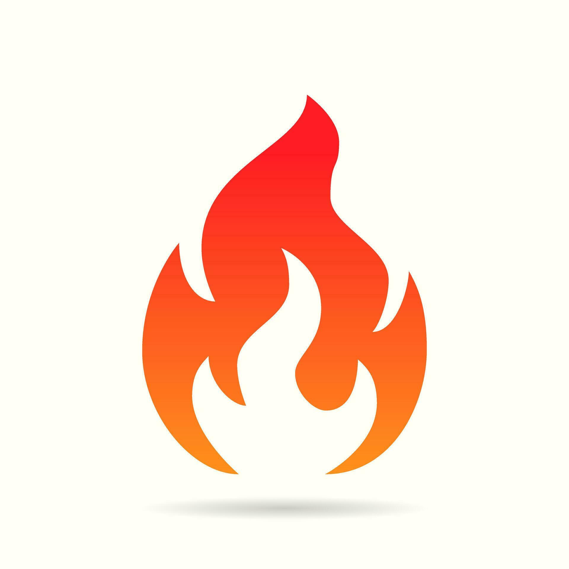 Fire flame icon template color editable. Fire flame symbol vector sign ...