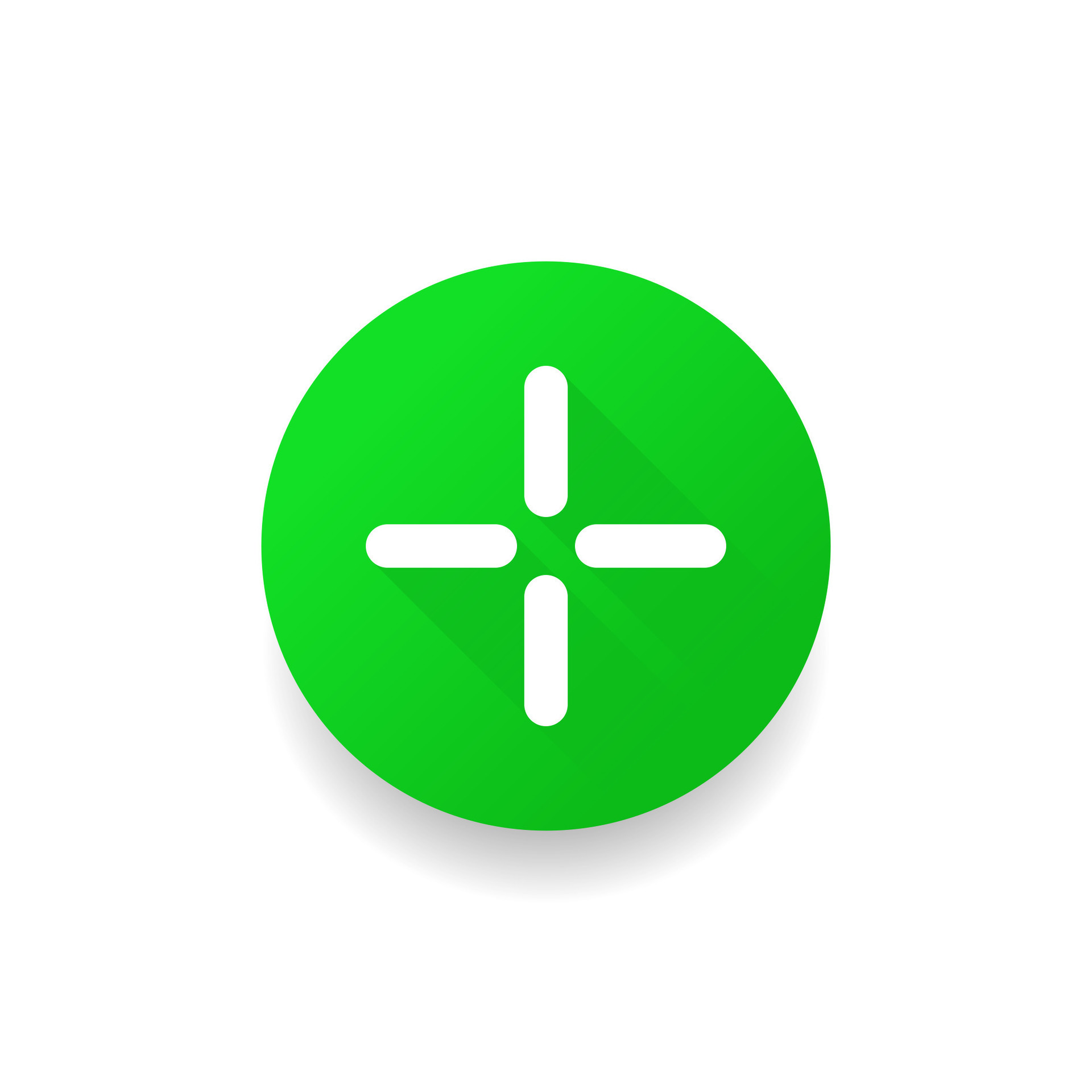 rounded add button concept illustration flat design icon vector eps10 ...