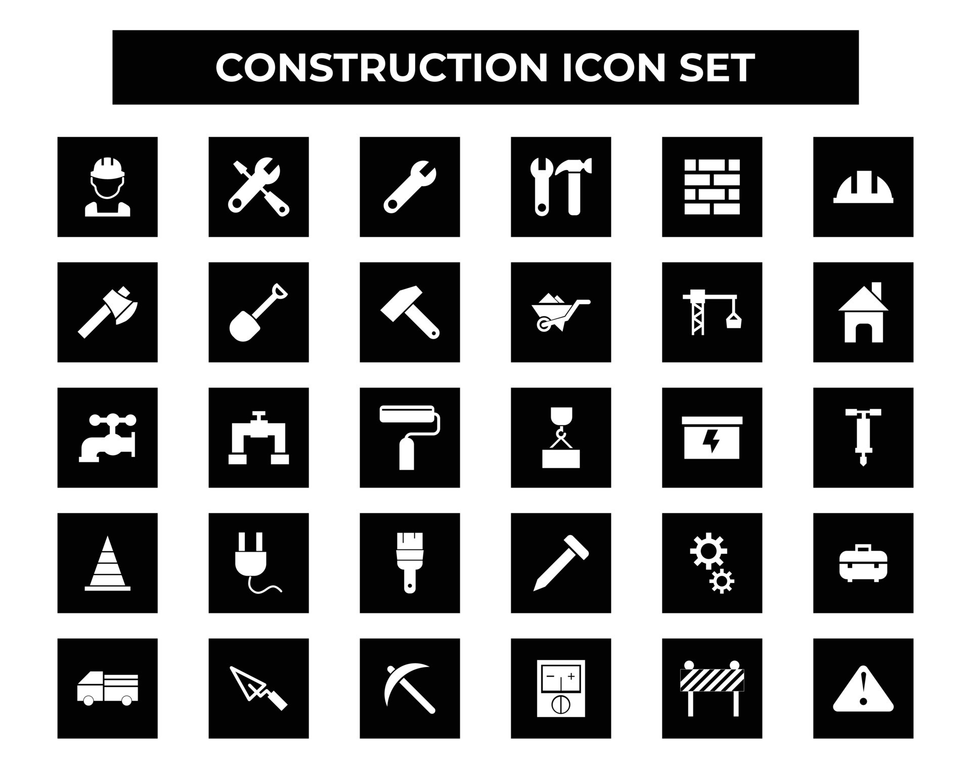 Construction related icon 30335907 Vector Art at Vecteezy