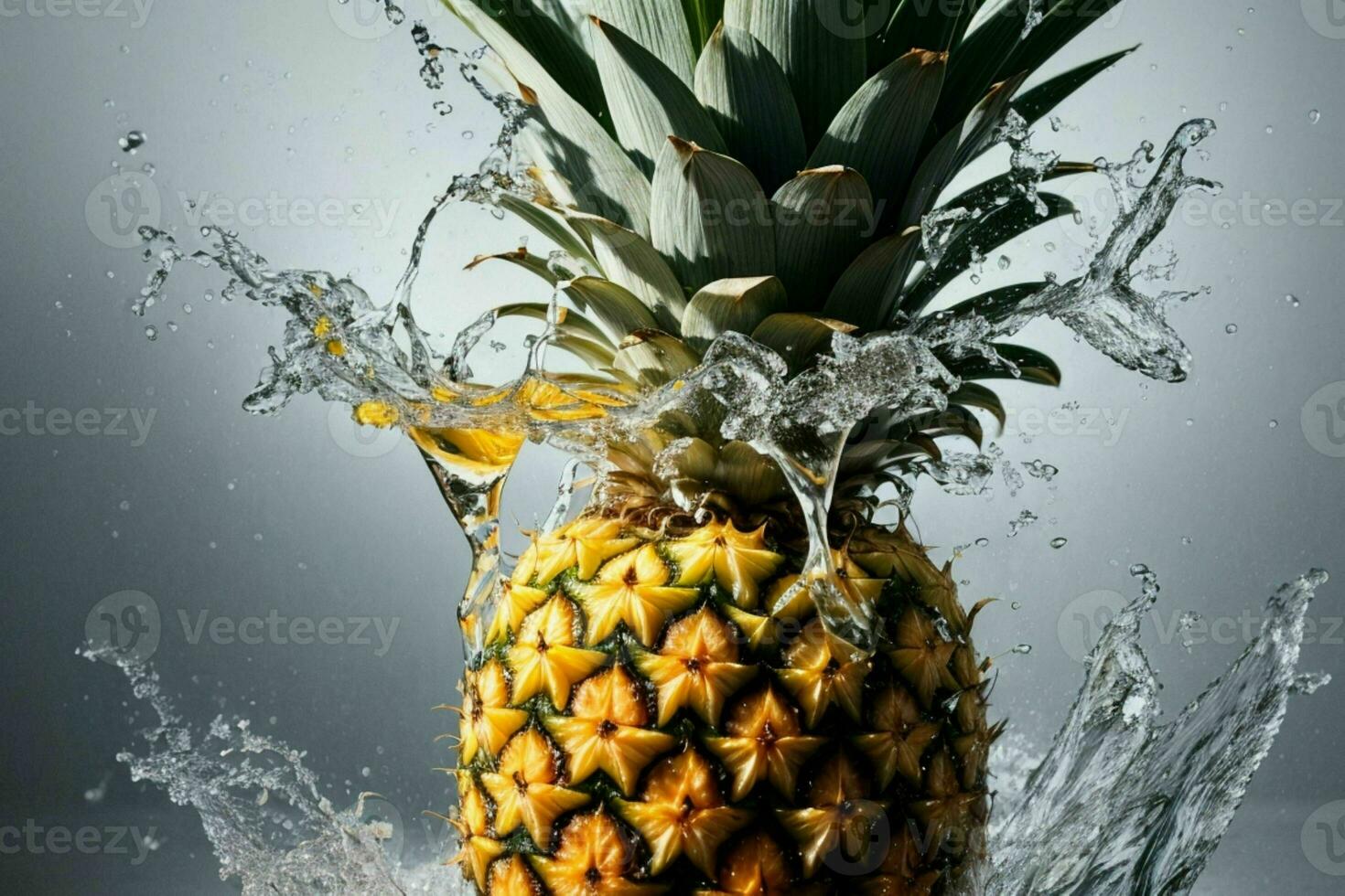 Water splash on pineapple fruit. AI Generative Pro Photo 30337993 Stock Photo at Vecteezy