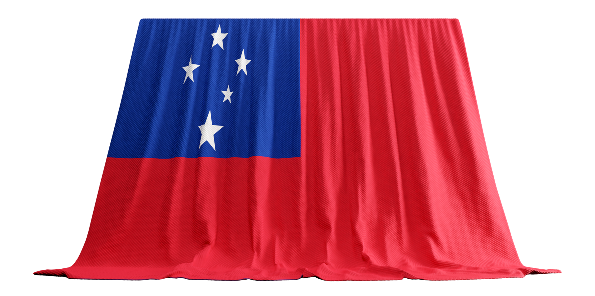 Samoa Flag Curtain In 3d Rendering Called Flag Of Samoa 30341365 Png