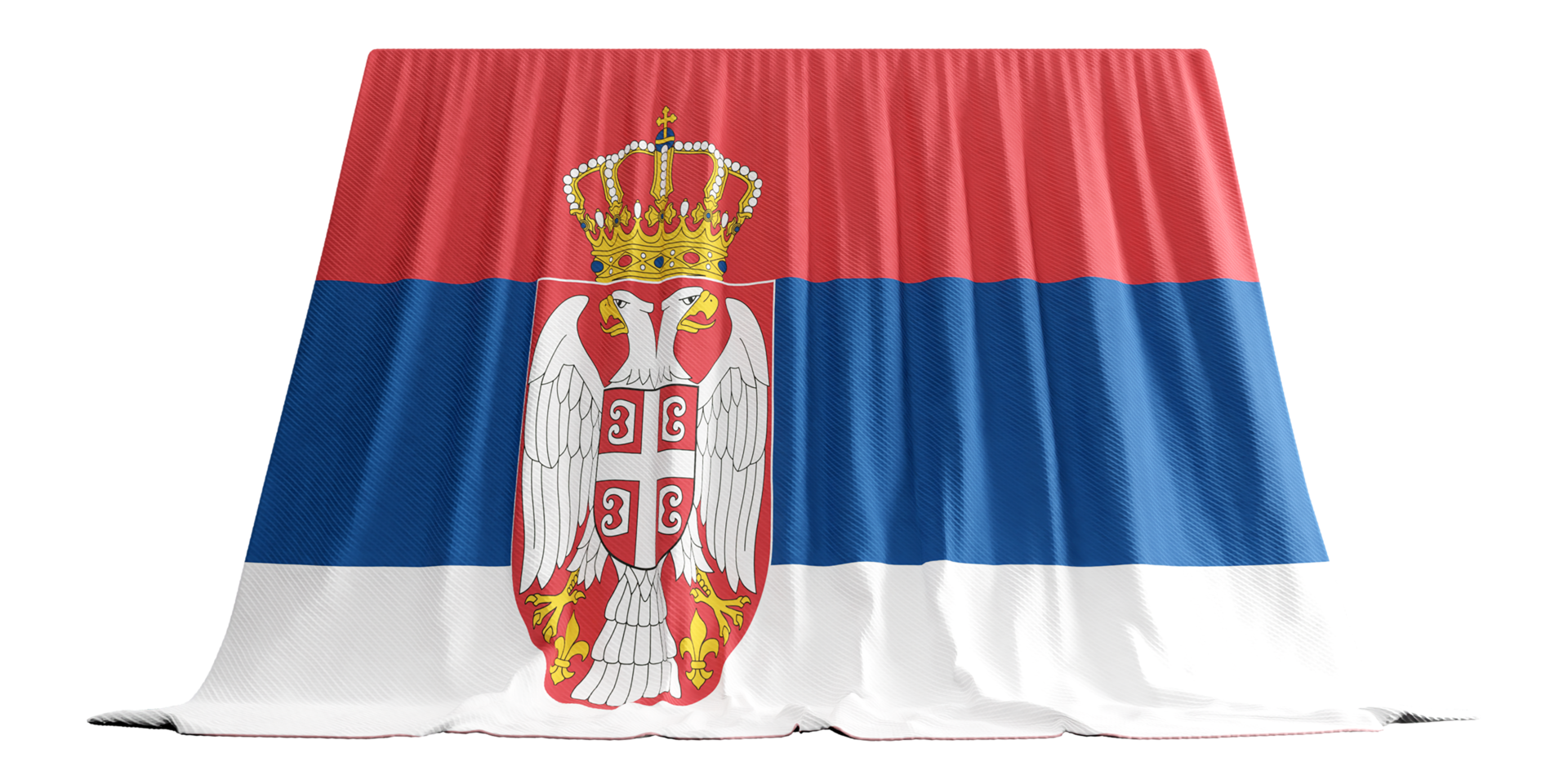 Serbia Flag Curtain In 3d Rendering Called Flag Of Serbia 30341408 Png