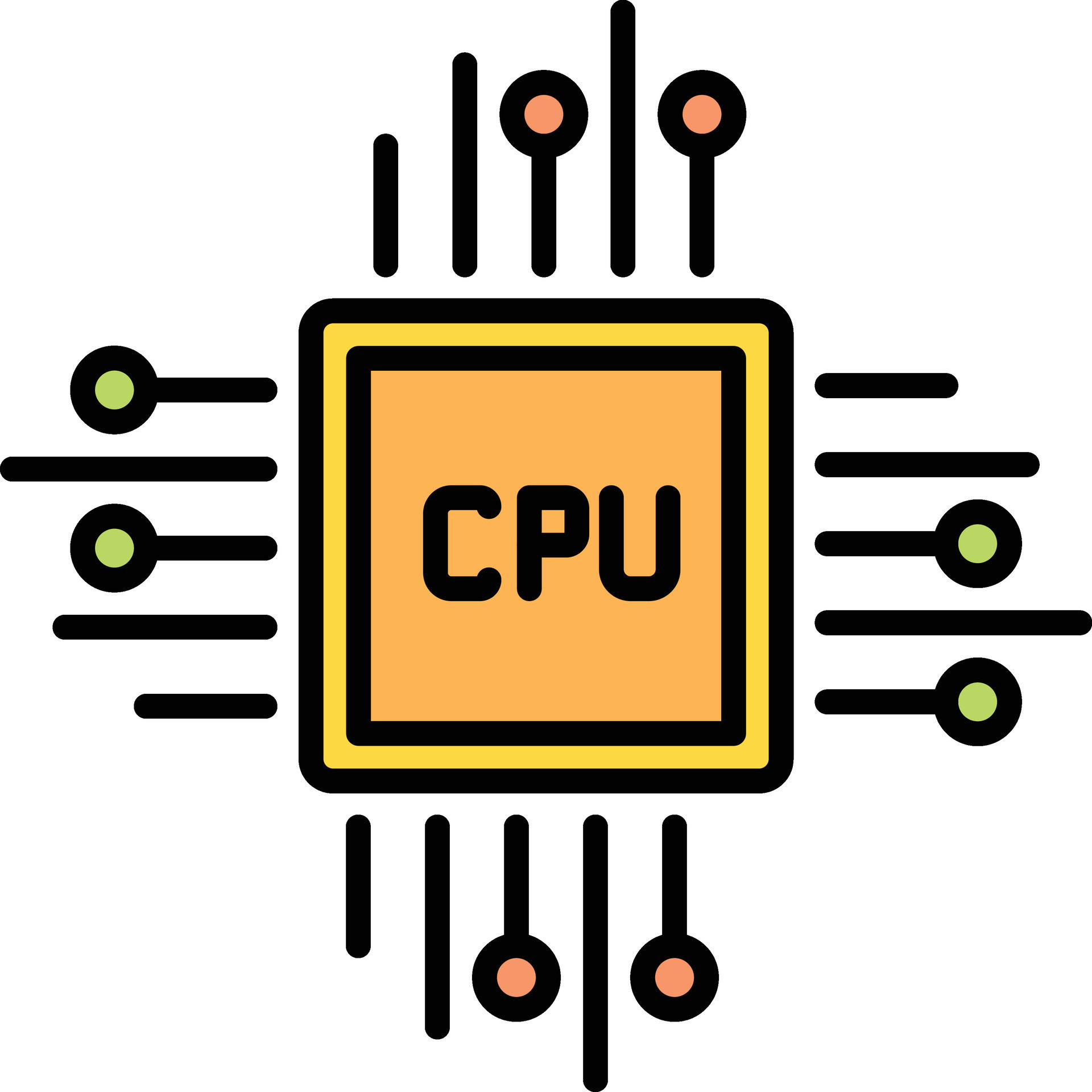 CPU Processor Vector Icon 30344277 Vector Art at Vecteezy
