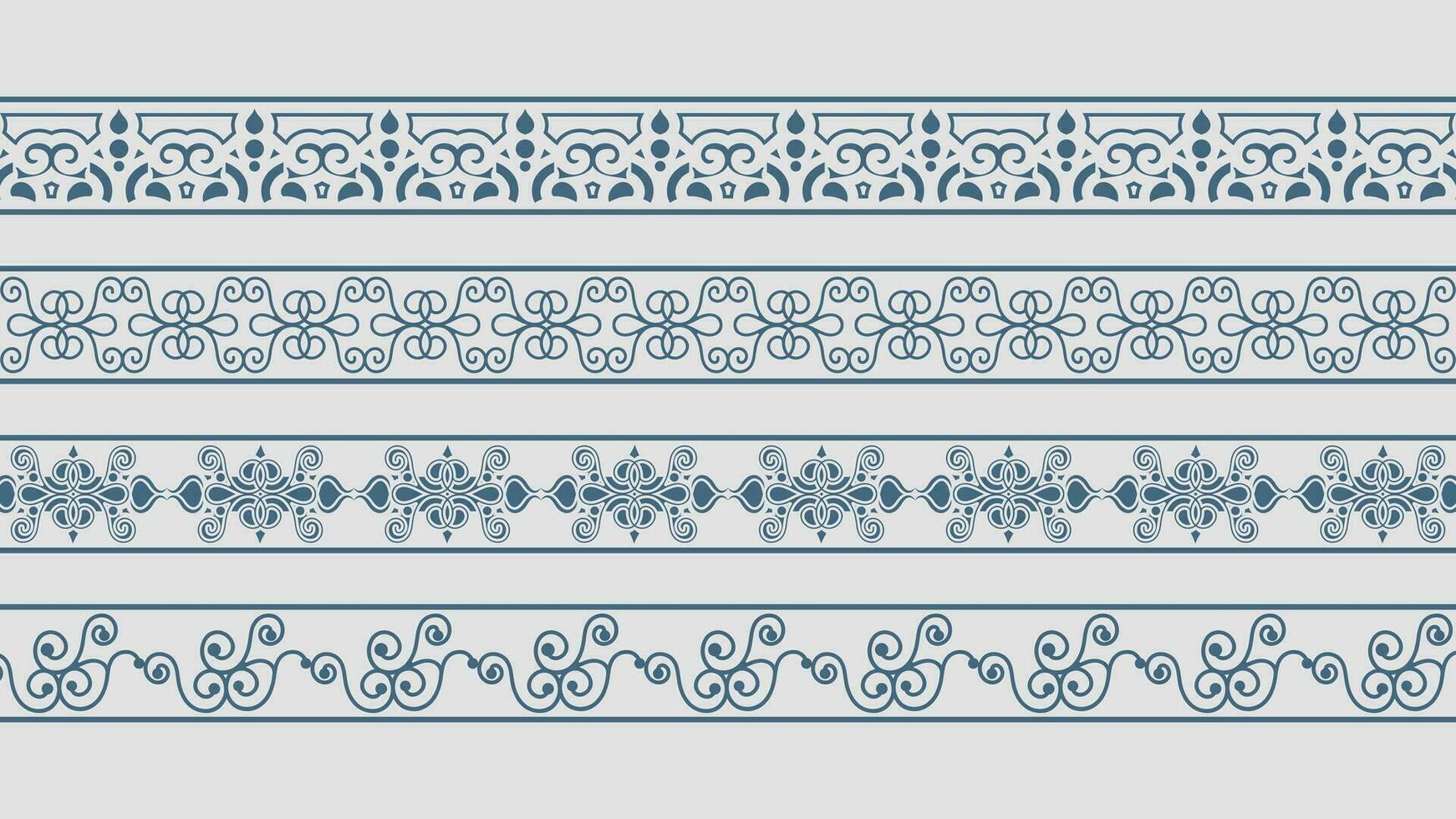 Ornament Style Ethnic Seamless Borders Set 30347704 Vector Art At Vecteezy