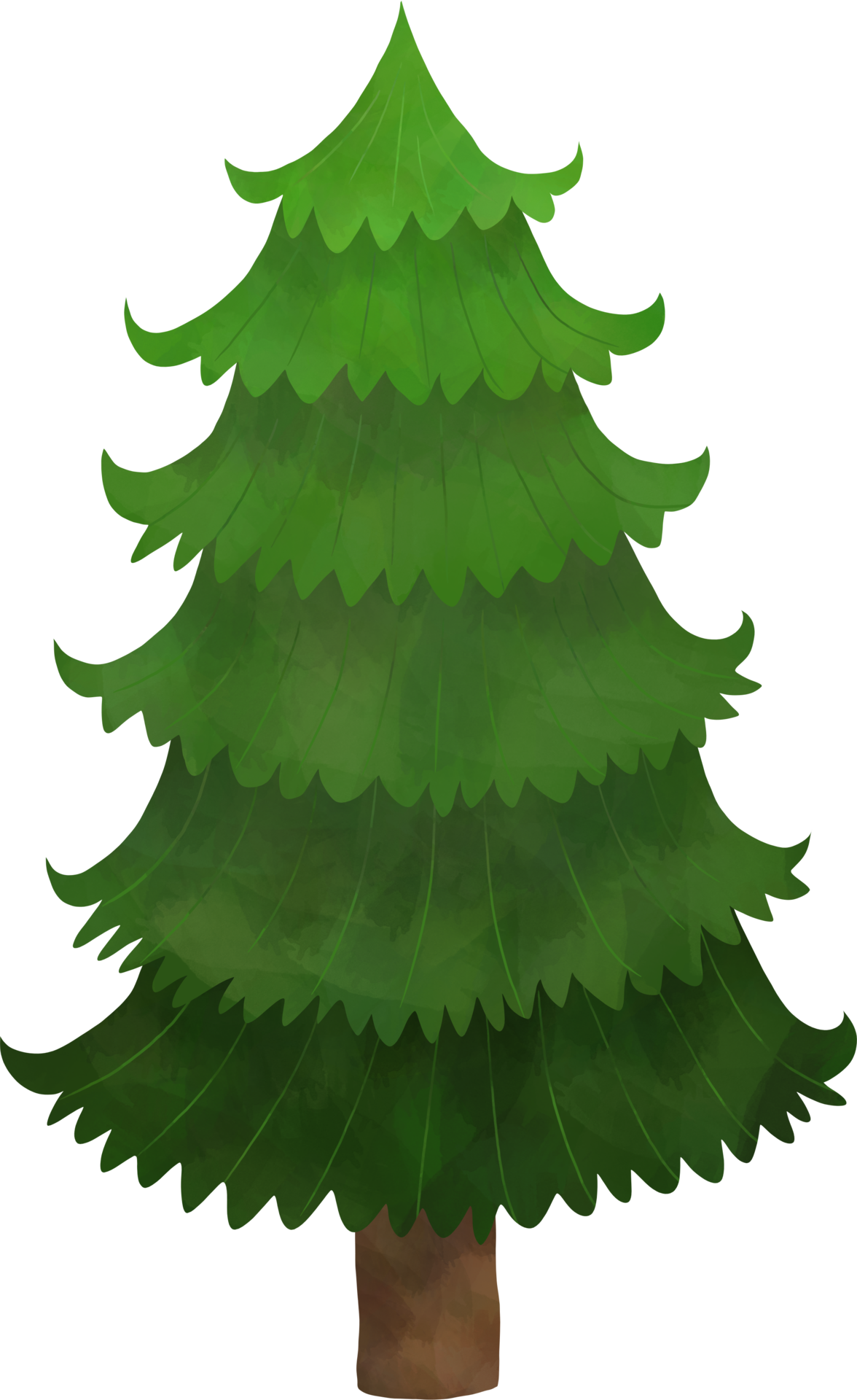 Watercolor Pine tree 30350270 PNG