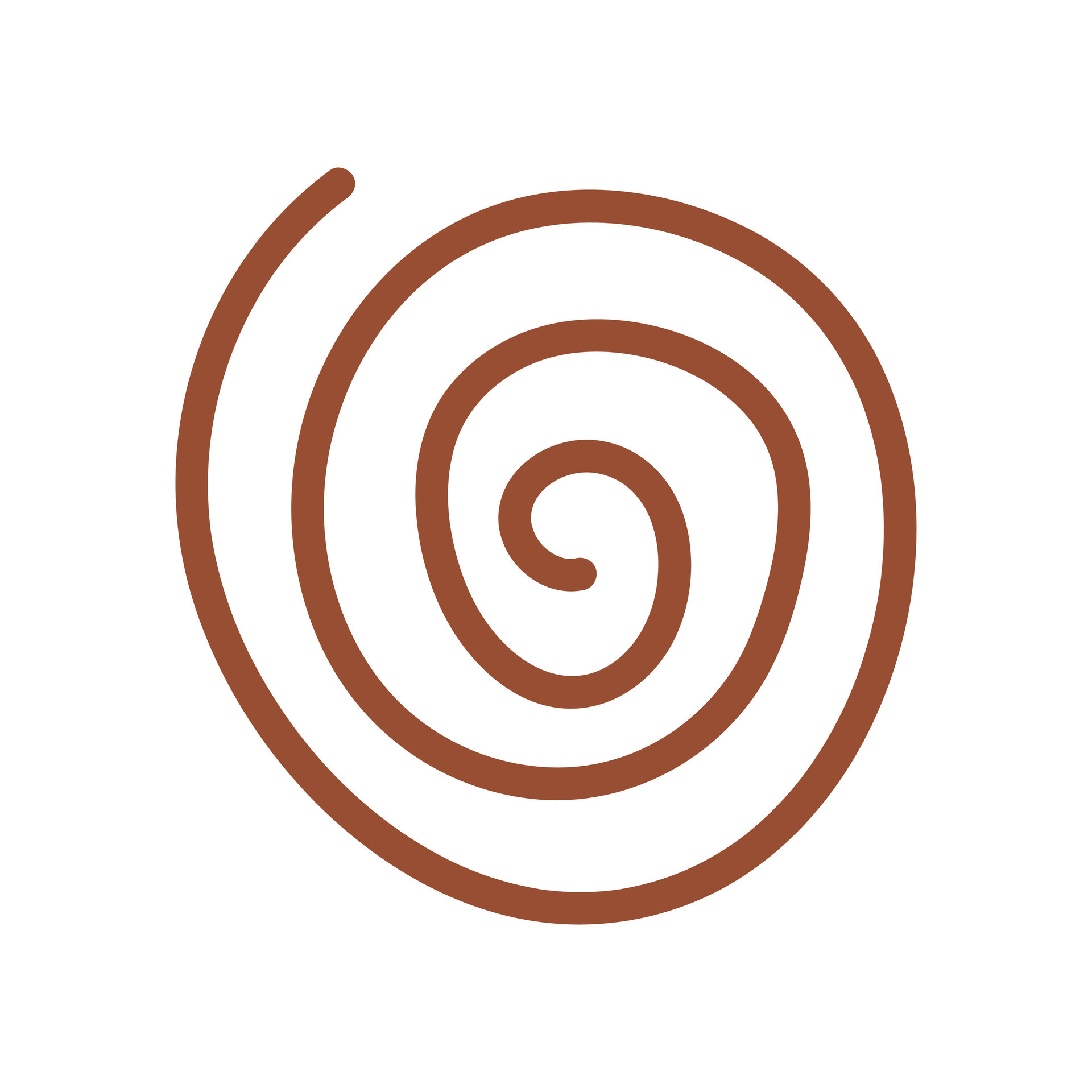 Decorative Boho Spiral Shape Abstract Geometric Element Aesthetic