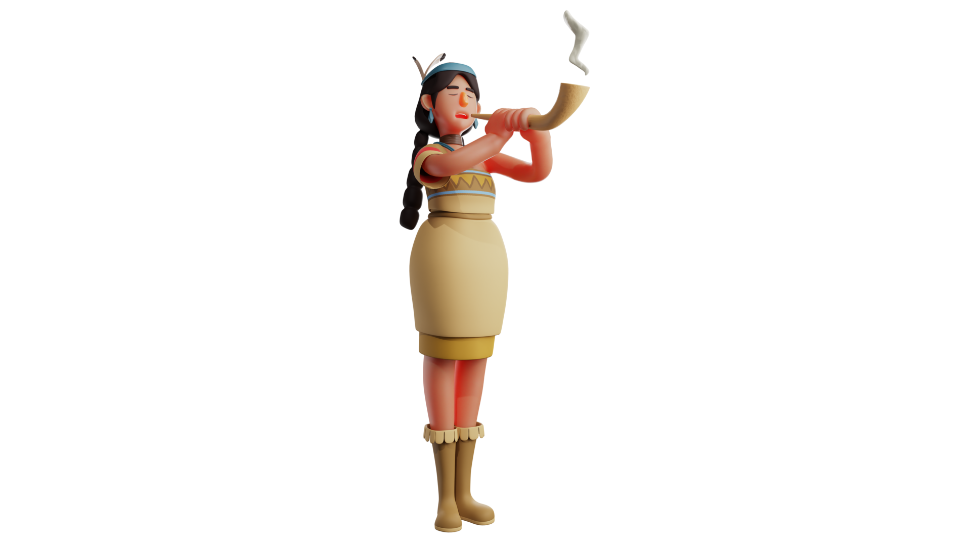 3d Illustration Indian Girl 3d Cartoon Character Beautiful Indian Girl Playing A Musical