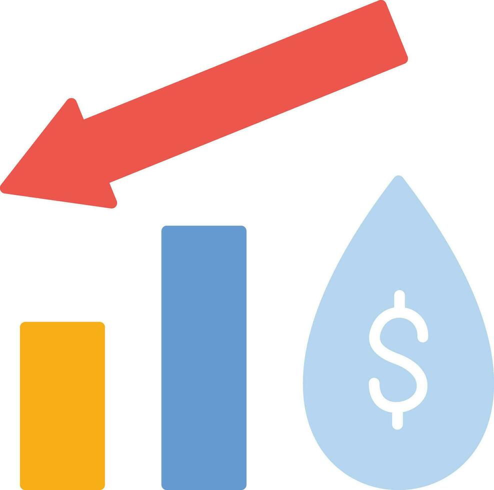 Oil Price Decrease Vector Icon 30373596 Vector Art at Vecteezy