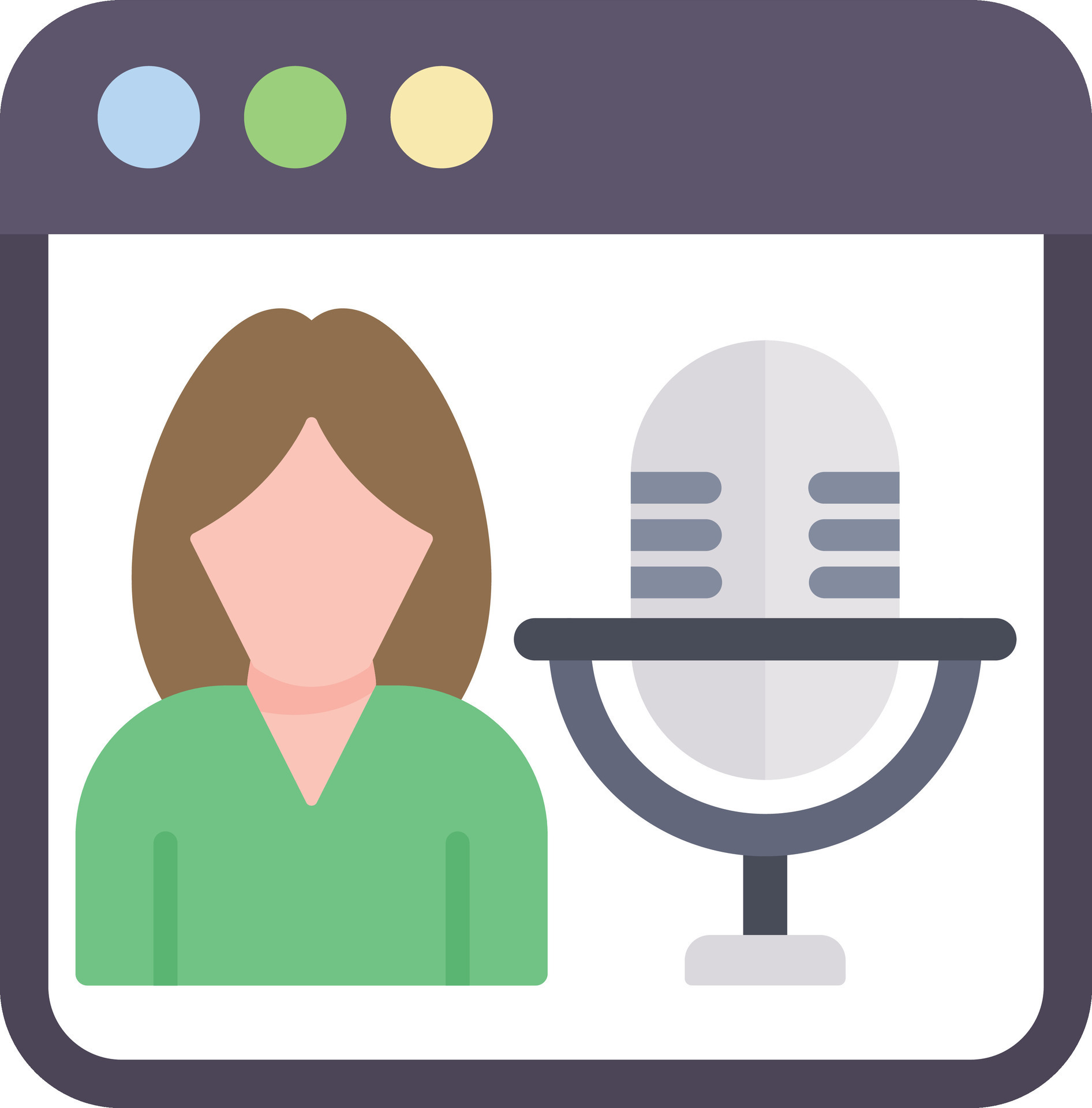 Webcast Vector Icon 30374280 Vector Art at Vecteezy