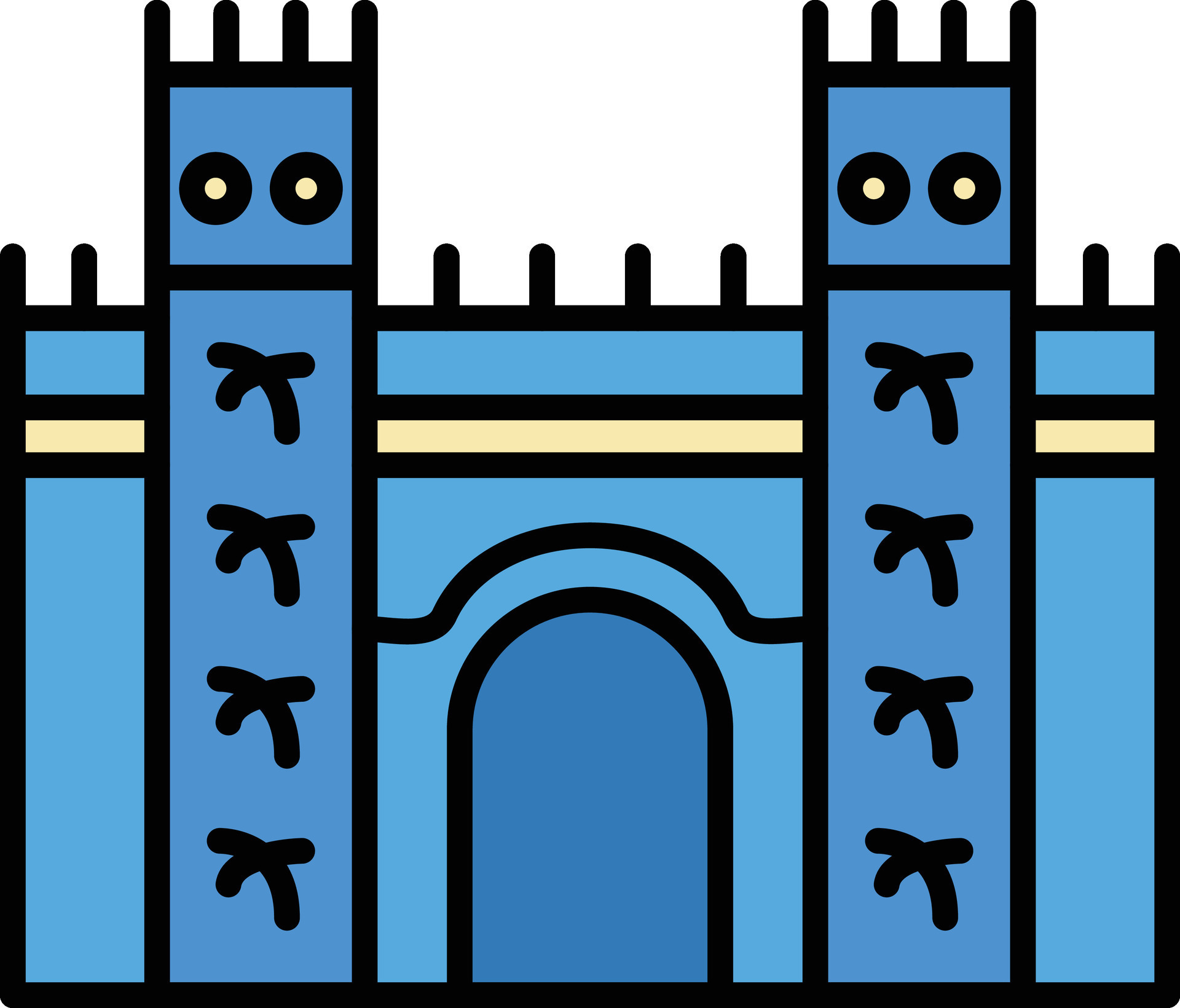 Ishtar Gate Vector Icon 30382909 Vector Art at Vecteezy