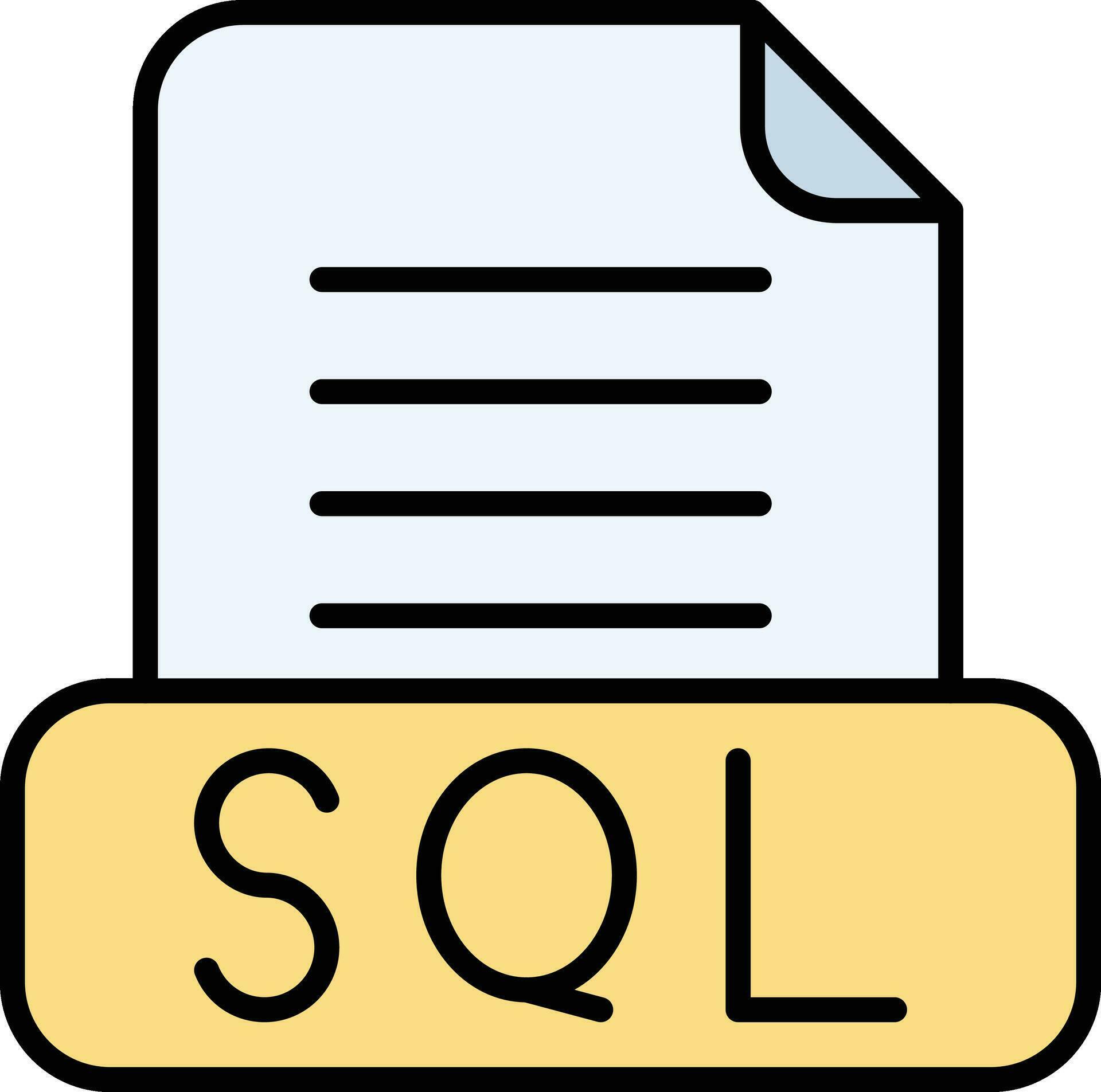Sql File Vector Icon 30383836 Vector Art at Vecteezy