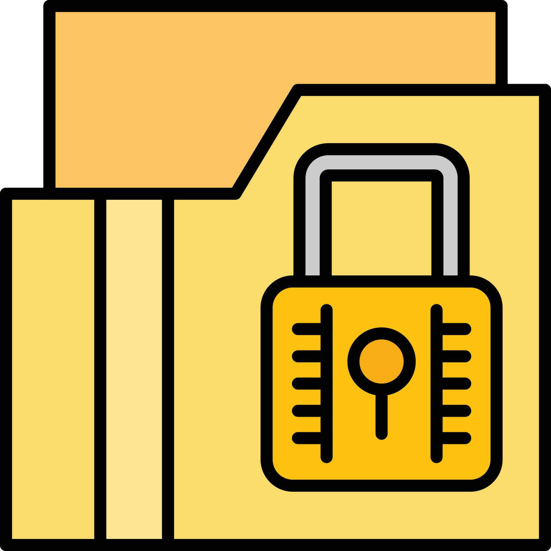 Secure Folder Vector Icon 30384189 Vector Art at Vecteezy