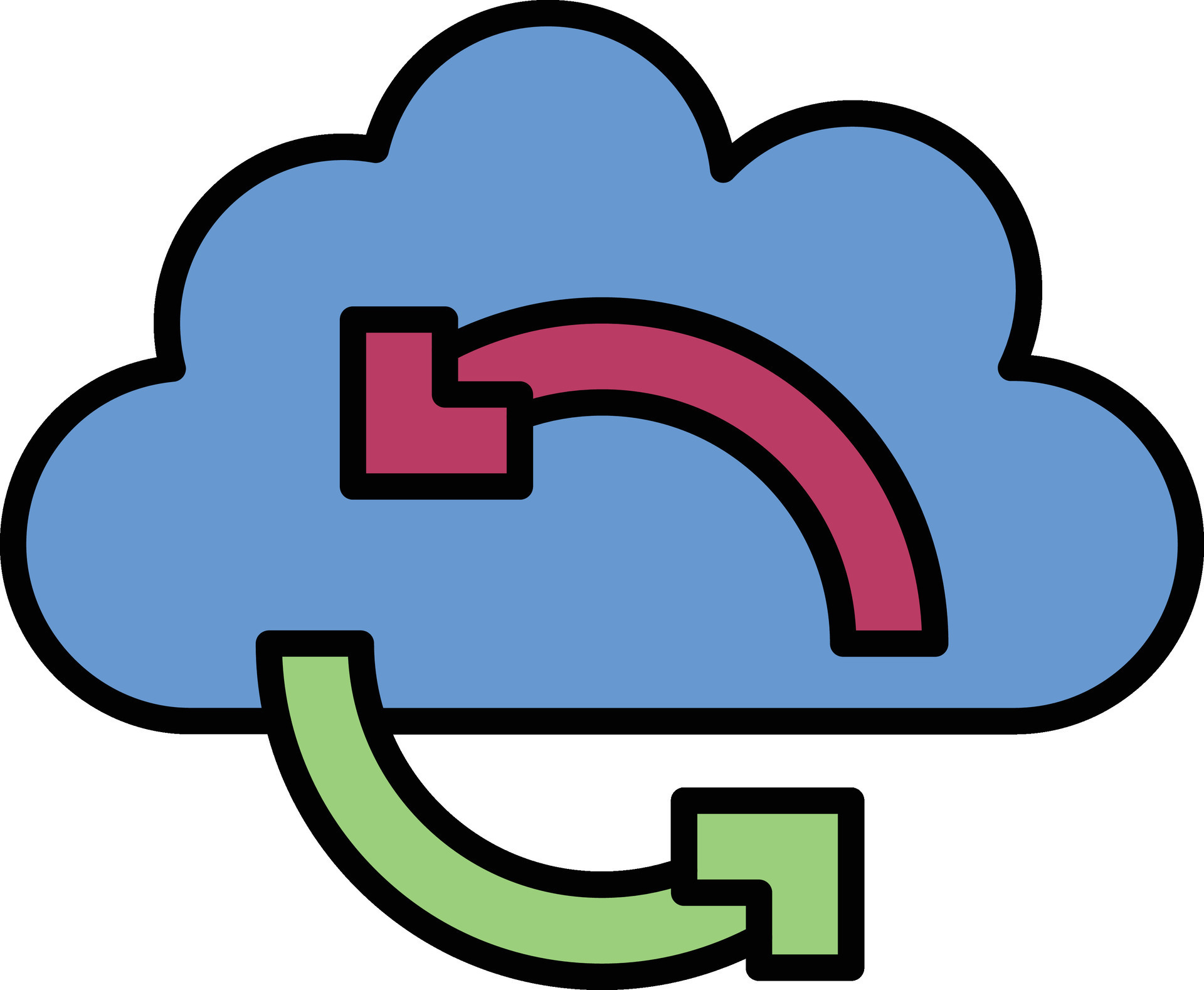 Cloud Sync Vector Icon 30384267 Vector Art at Vecteezy