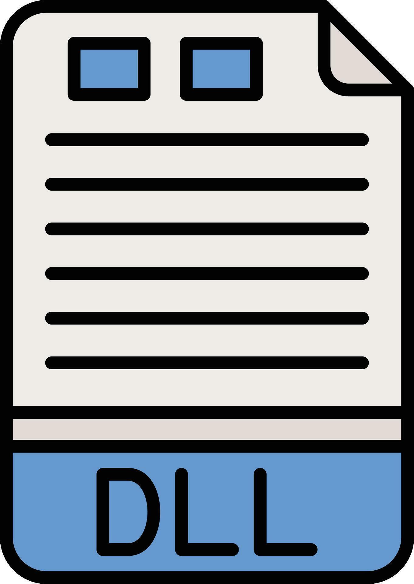 DLL Vector Icon 30384708 Vector Art at Vecteezy